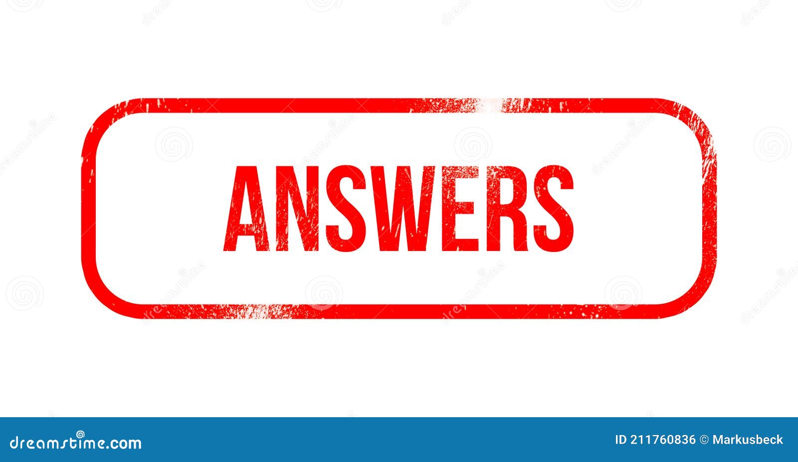 Answers - Red Grunge Rubber, Stamp Stock Illustration - Illustration of ...