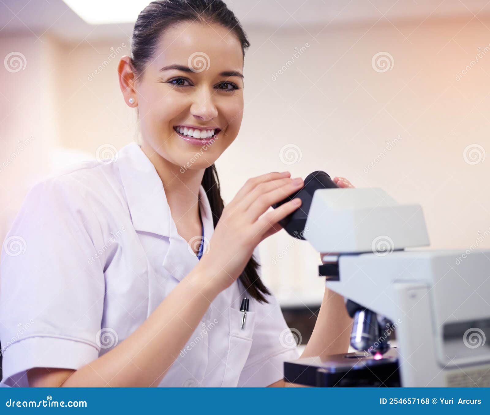 The Answers are Right Under this Microscope. Portrait of a Young ...