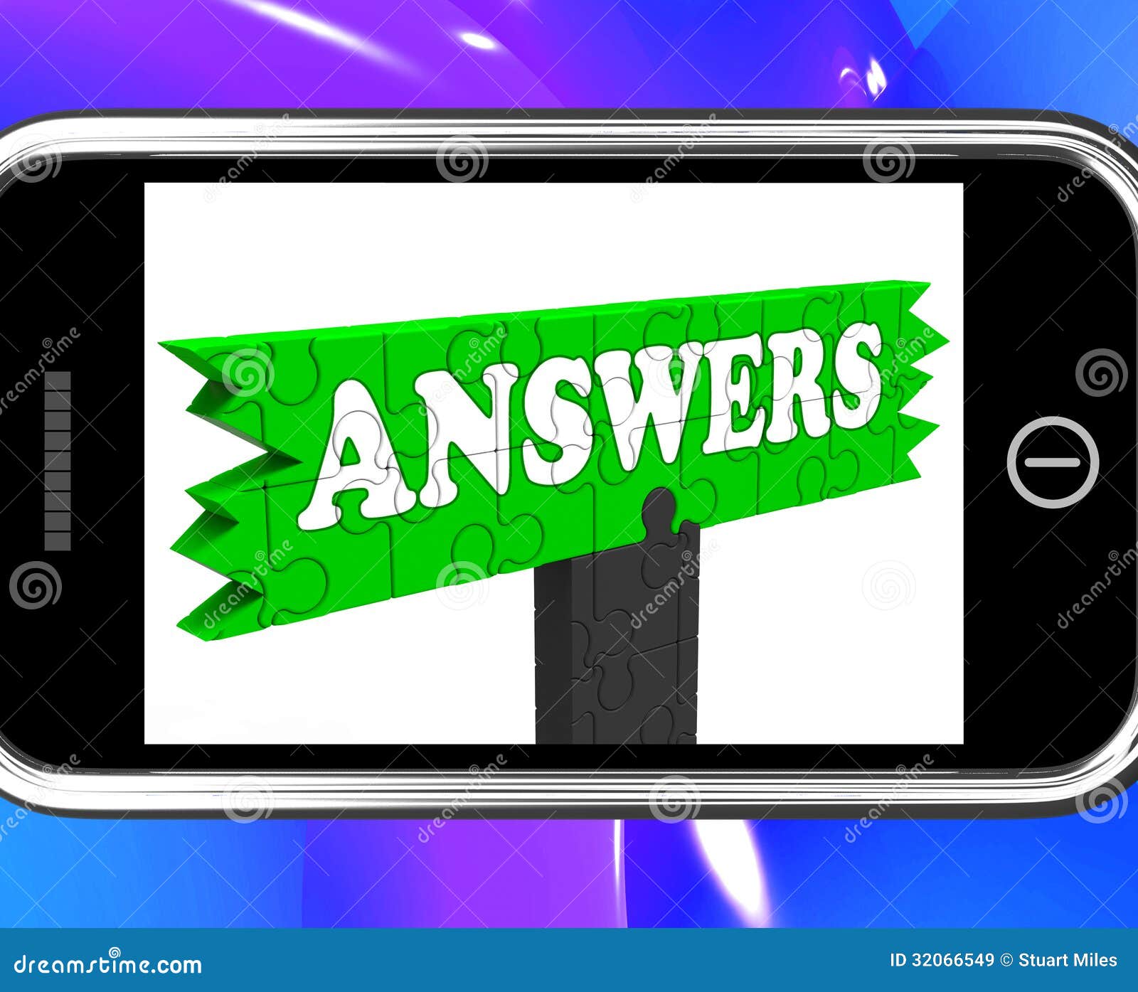 Answers Sign on Smartphone Shows Support Stock Illustration ...