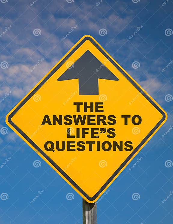 The Answers To Lifes Questions Stock Photo - Image of life, goals: 55484960