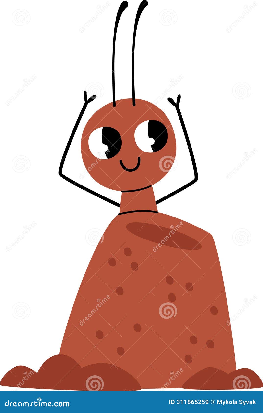 Ant And Anthill Cartoon Vector | CartoonDealer.com #311865259