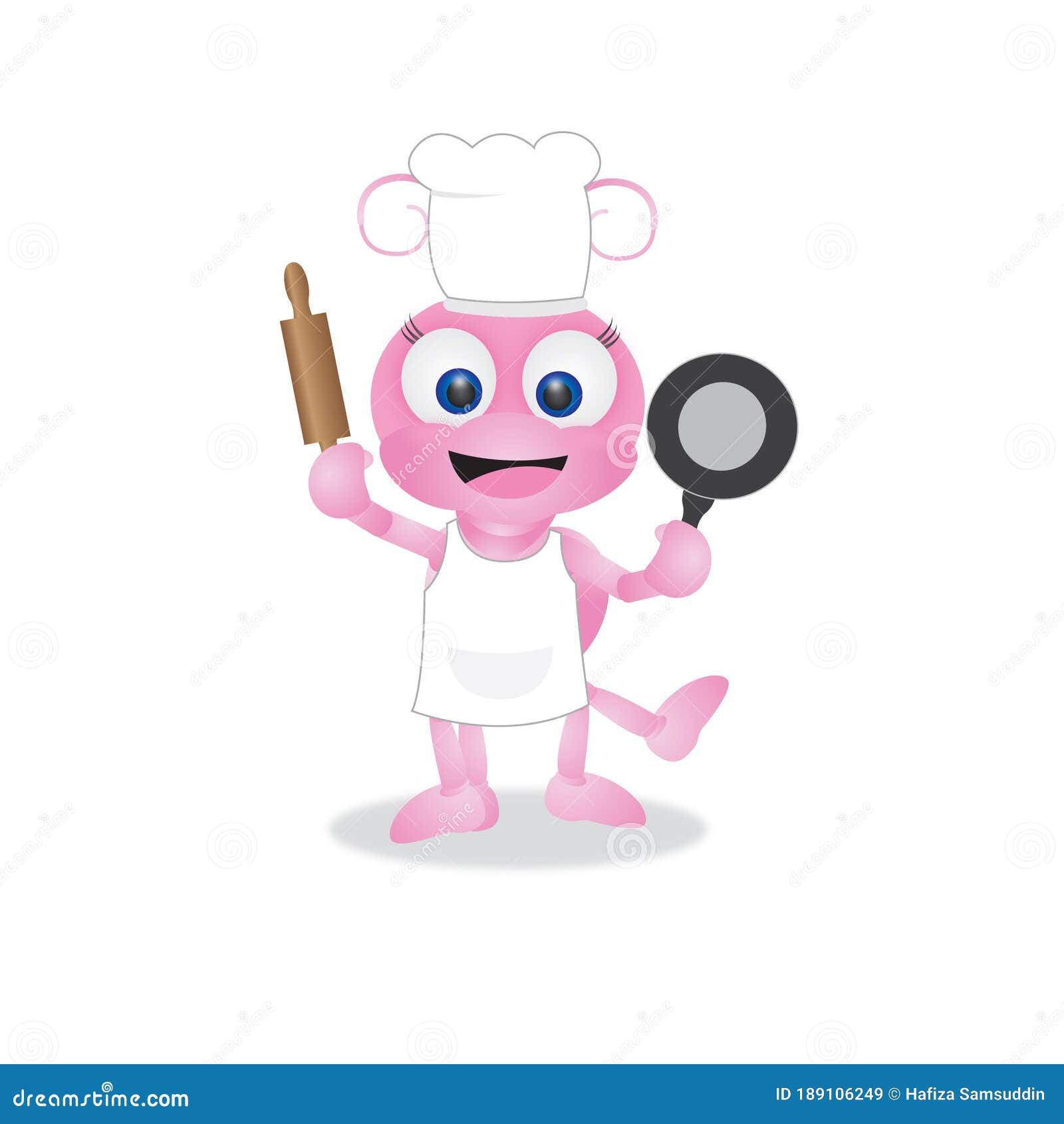 Ant As a Chef. Vector Illustration Decorative Design Stock Vector ...