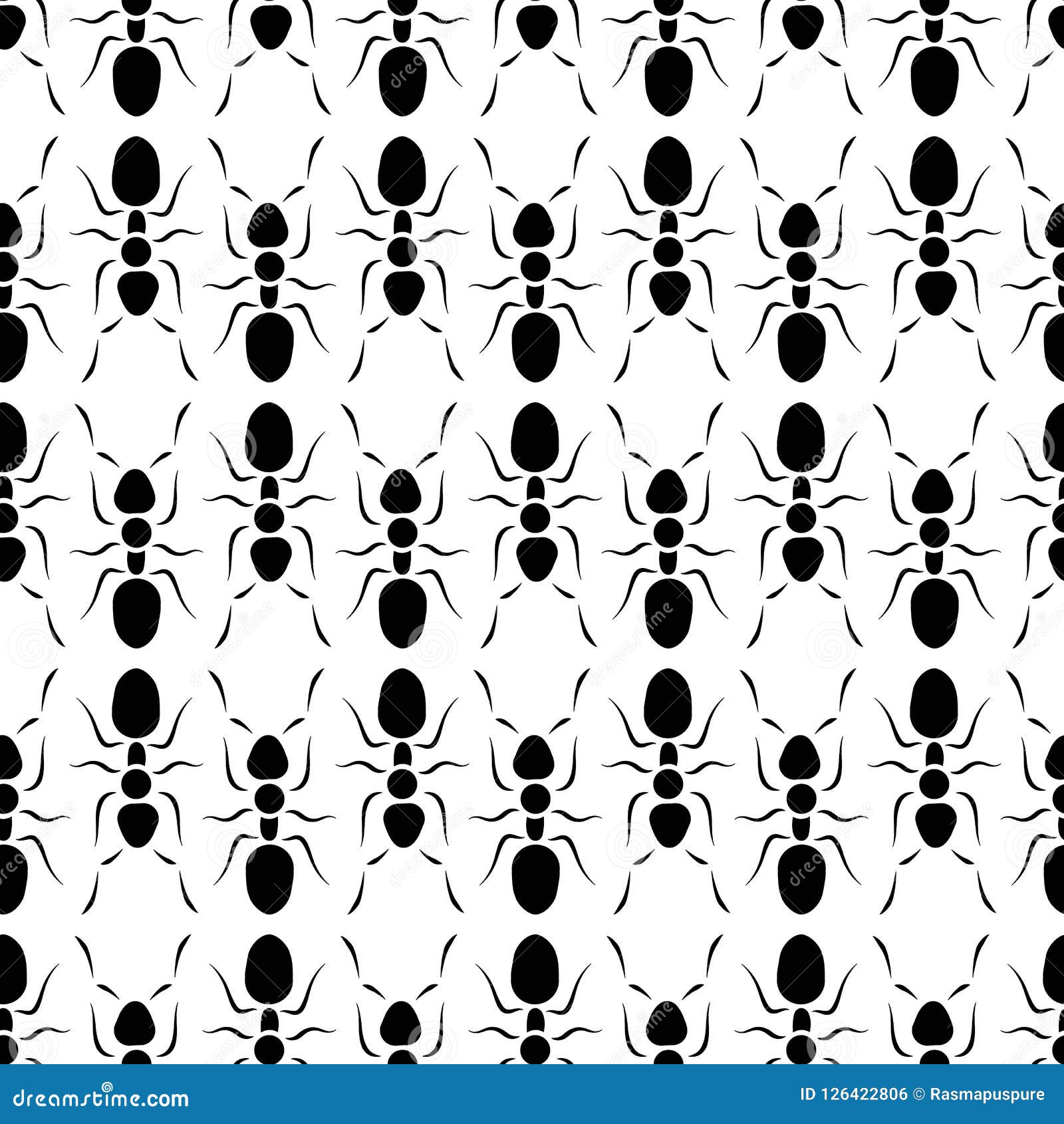 Ant Seamless Geometrical Pattern Representing Teamwork Stock Vector ...