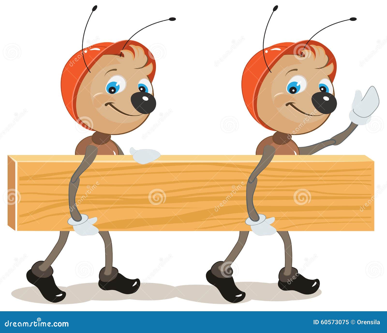 Ant Builder. Two Ants are Board Stock Vector - Illustration of male ...