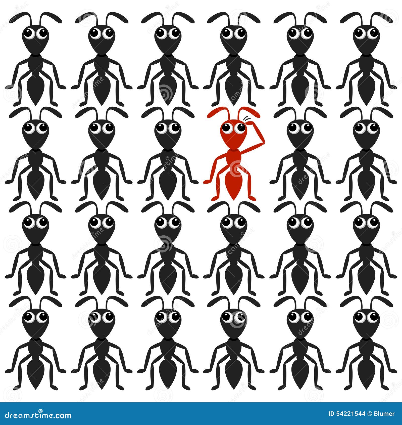 Ant Cartoon Characters Vector Illustration | CartoonDealer.com #54221544