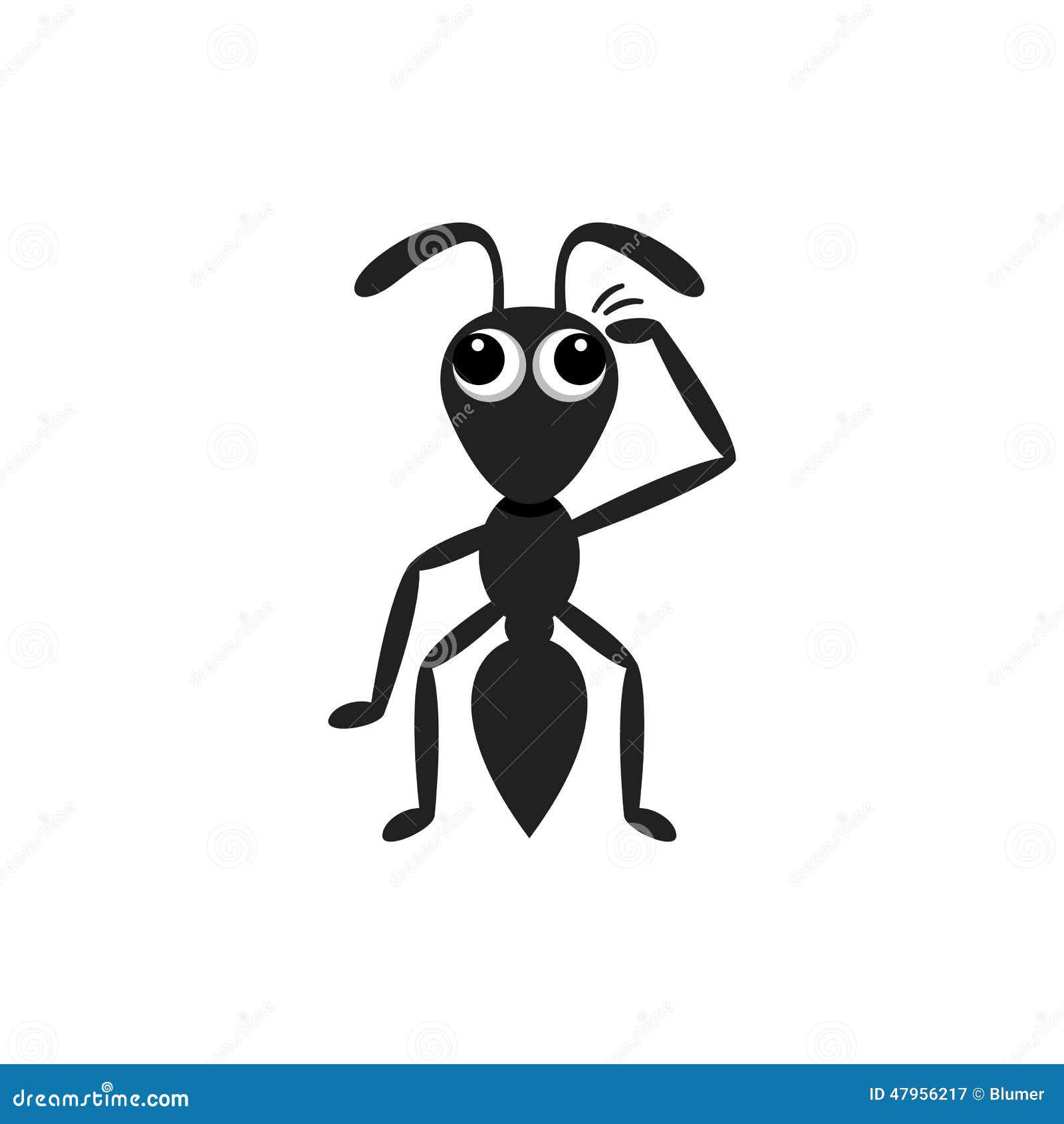 Ant cartoon stock vector. Illustration of hand, animal - 47956217