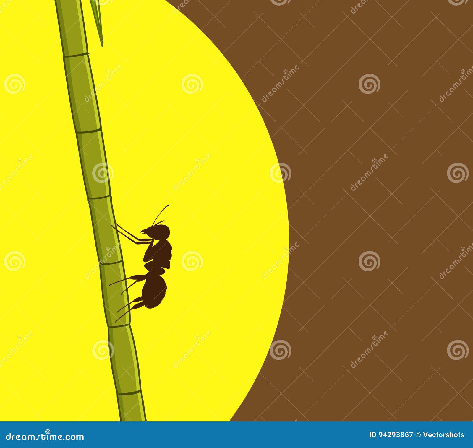 Ants Climbing A Surface Vector Silhouette Clip Art Black And White ...