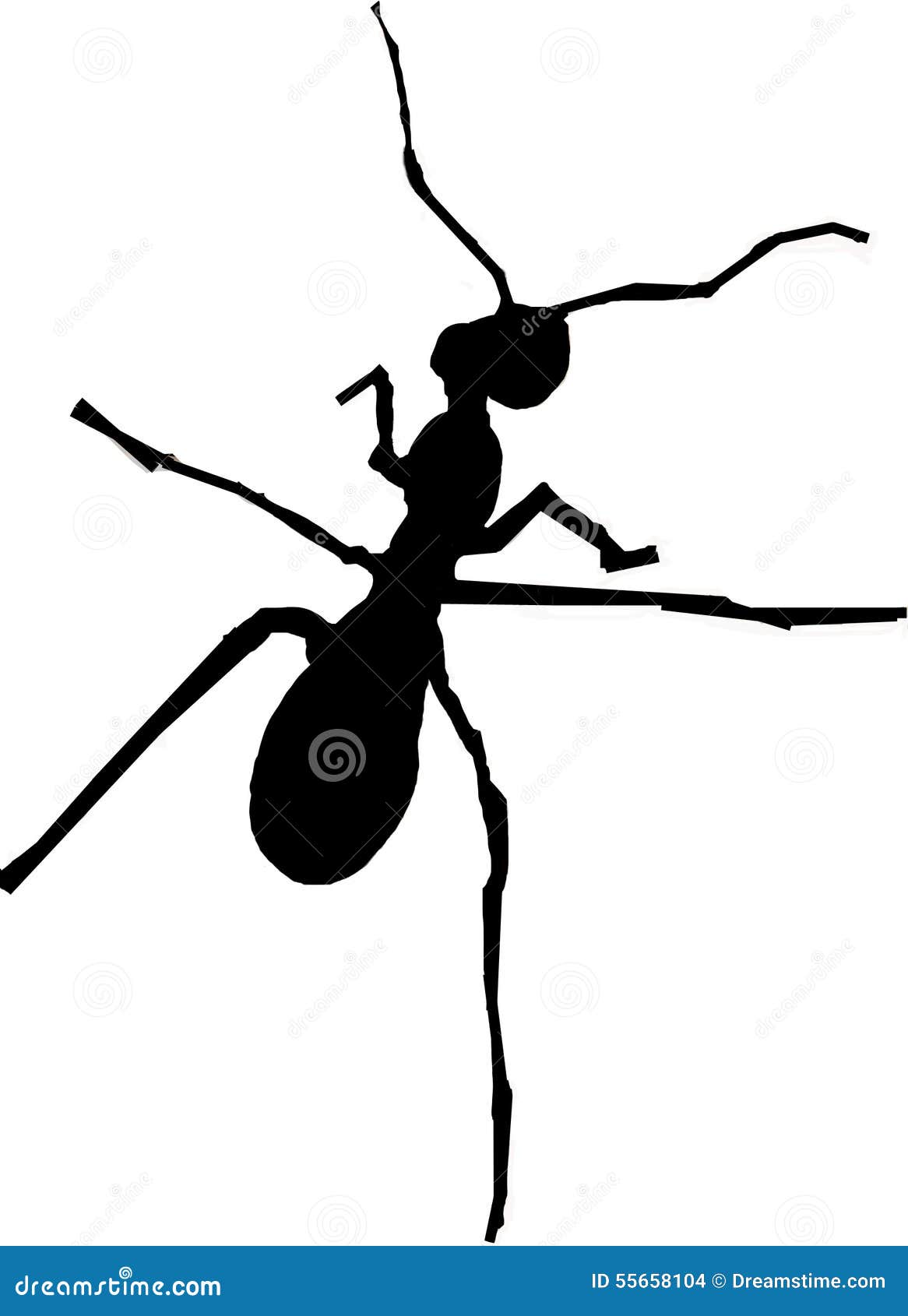 Ants Climbing A Surface Vector Silhouette Clip Art Black And White ...