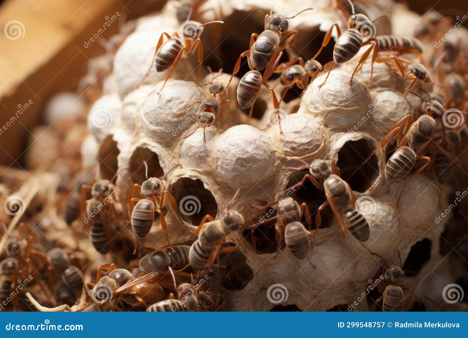 Ant Colony Members Displaying Teamwork in Building Elaborate Nest ...
