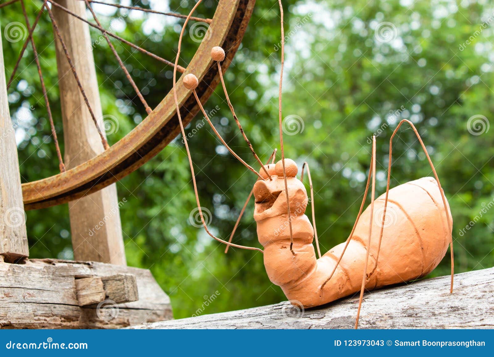 Ant Doll Made of Clay and Iron. Stock Image - Image of face, leaf ...