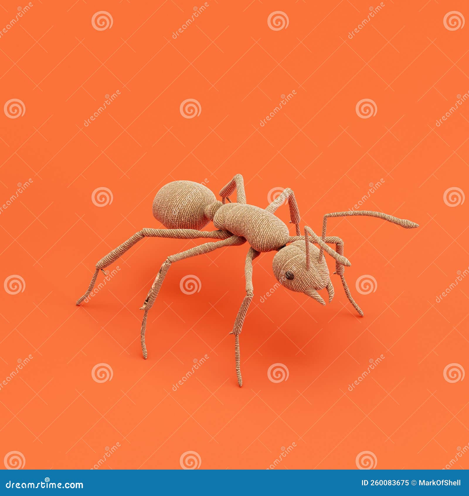 Ant Doll, Stuffed Insect Made of Fabric Single Varmint from Isometric ...