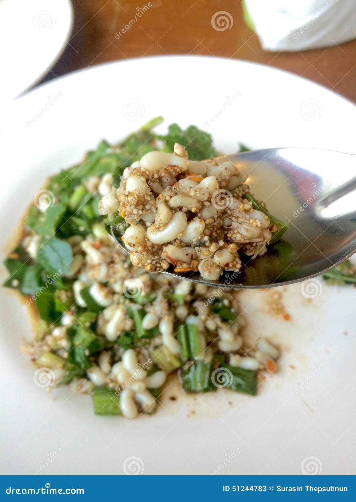 Ant Eggs Spicy Salad with Herbs Stock Image - Image of food, ingredient ...