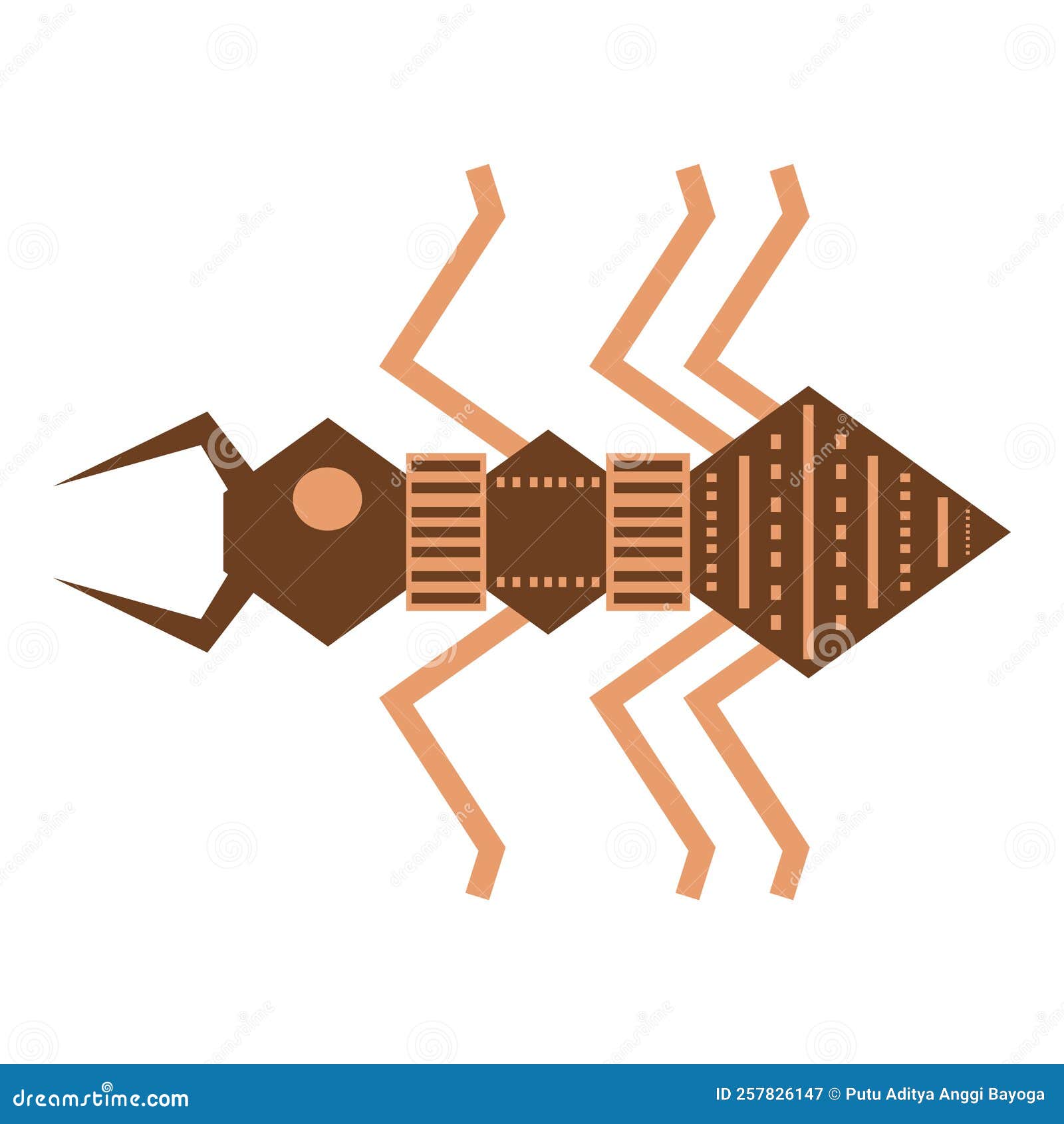 Ant ethnic drawing stock vector. Illustration of ethnic - 257826147