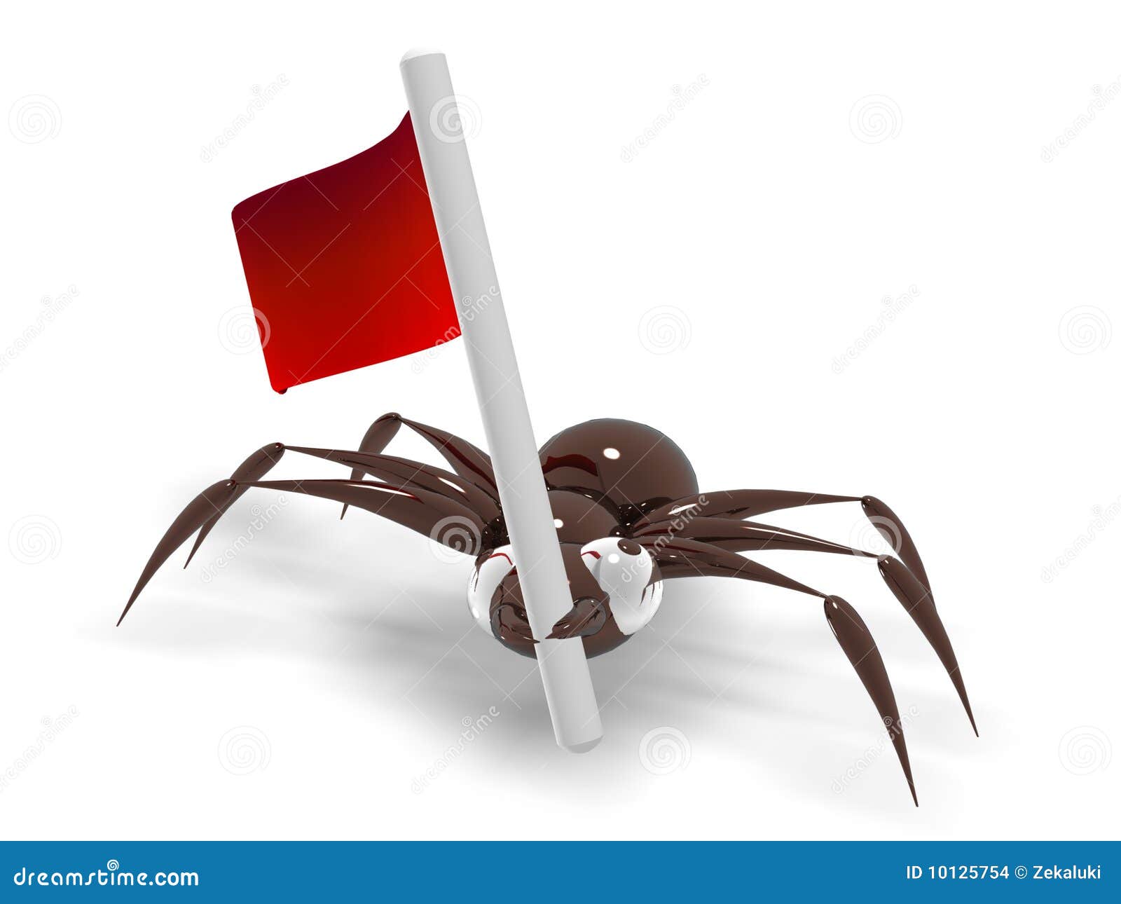 Ant with a flag stock illustration. Illustration of renders - 10125754