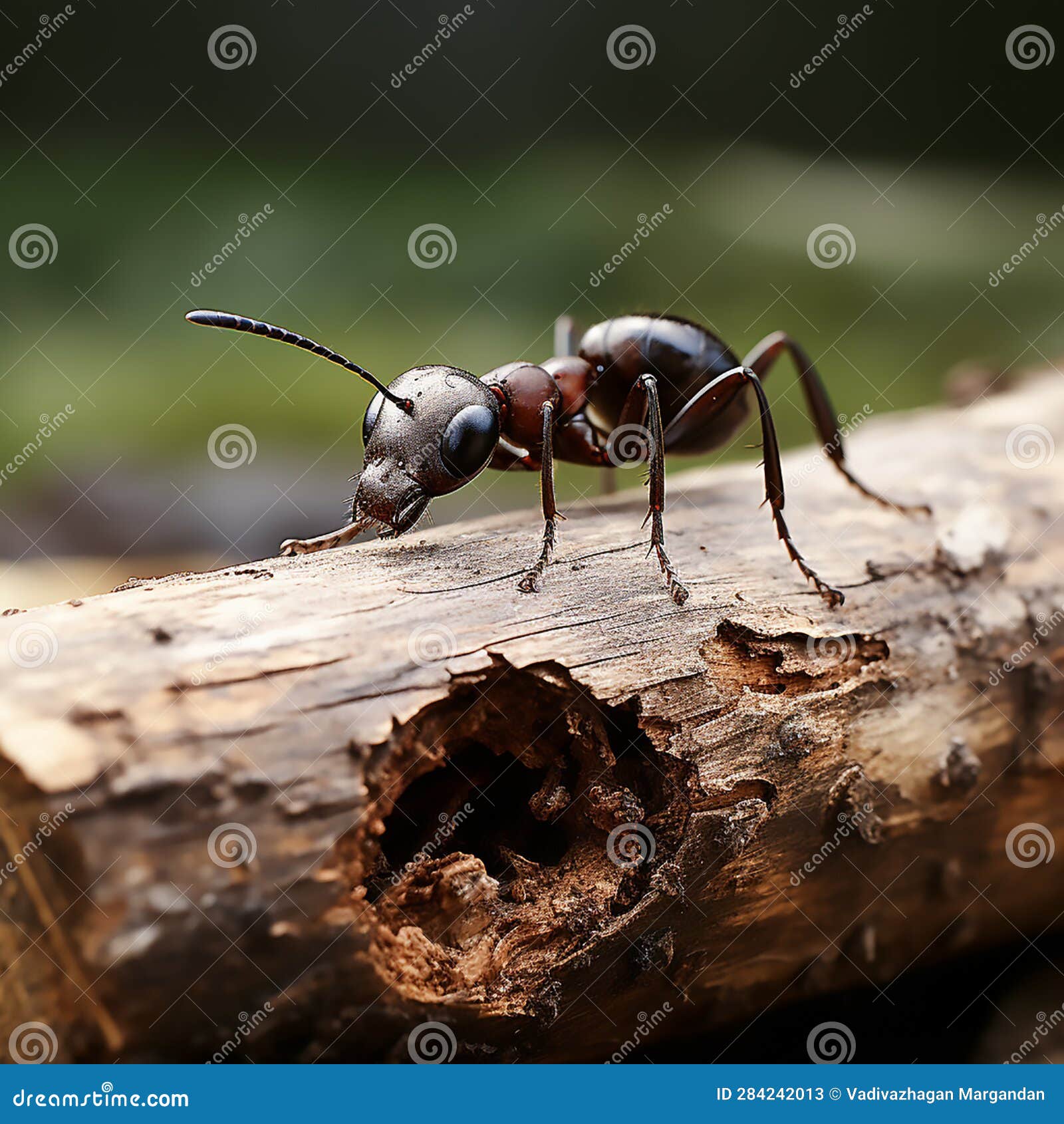 Ant on forest stock illustration. Illustration of wildlife - 284242013
