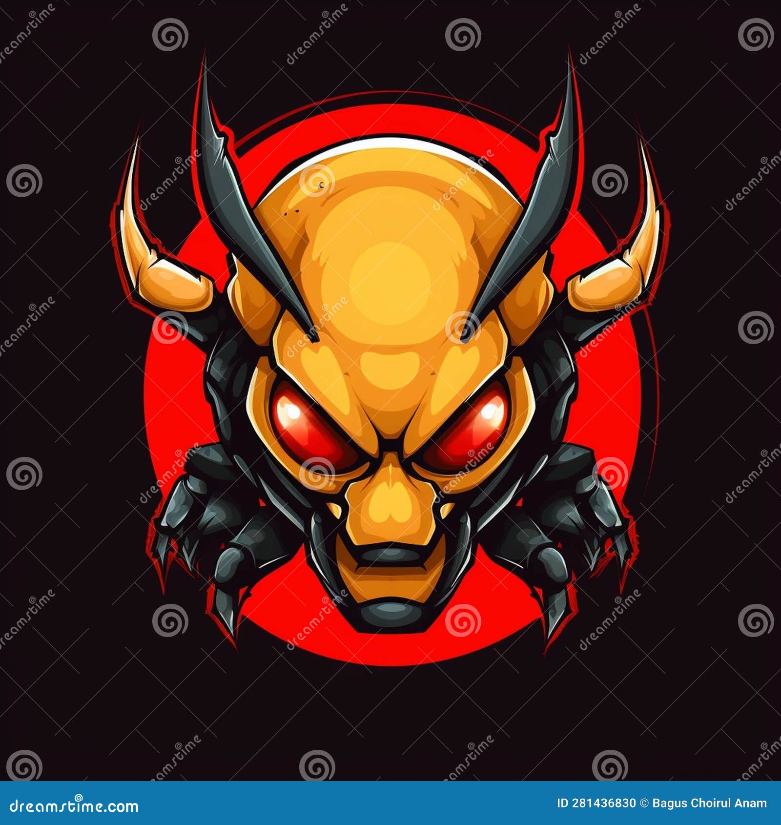 Ant head gaming logo stock illustration. Illustration of concept ...