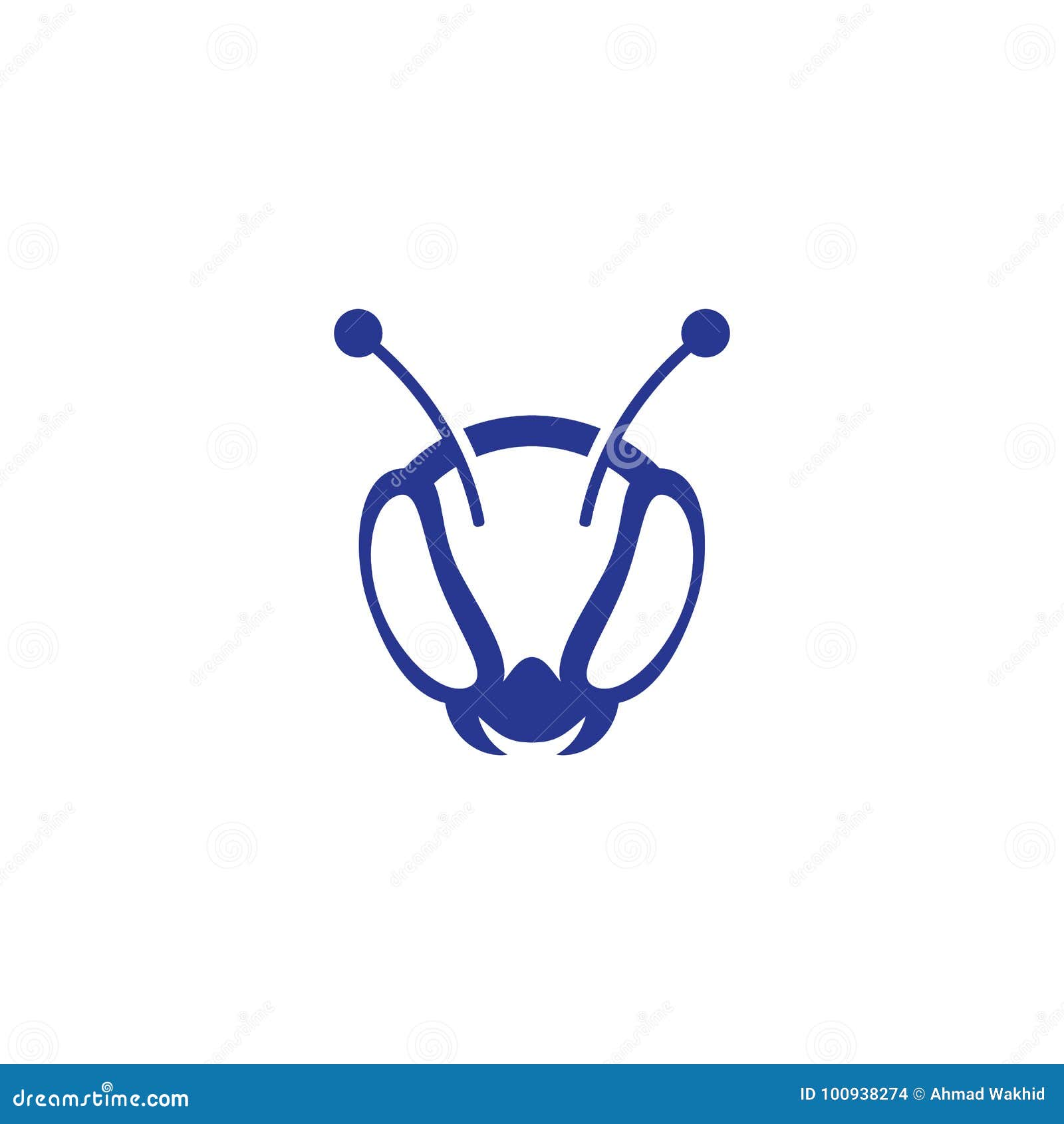 Ant Head Logo Icon Vector Illustration Stock Vector - Illustration of ...