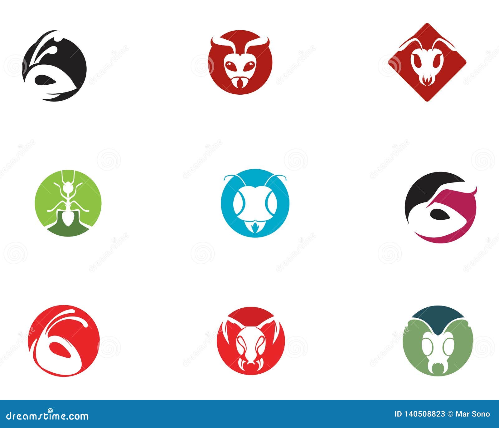 Ant Head Logo Template Vector Illustration Stock Illustration ...