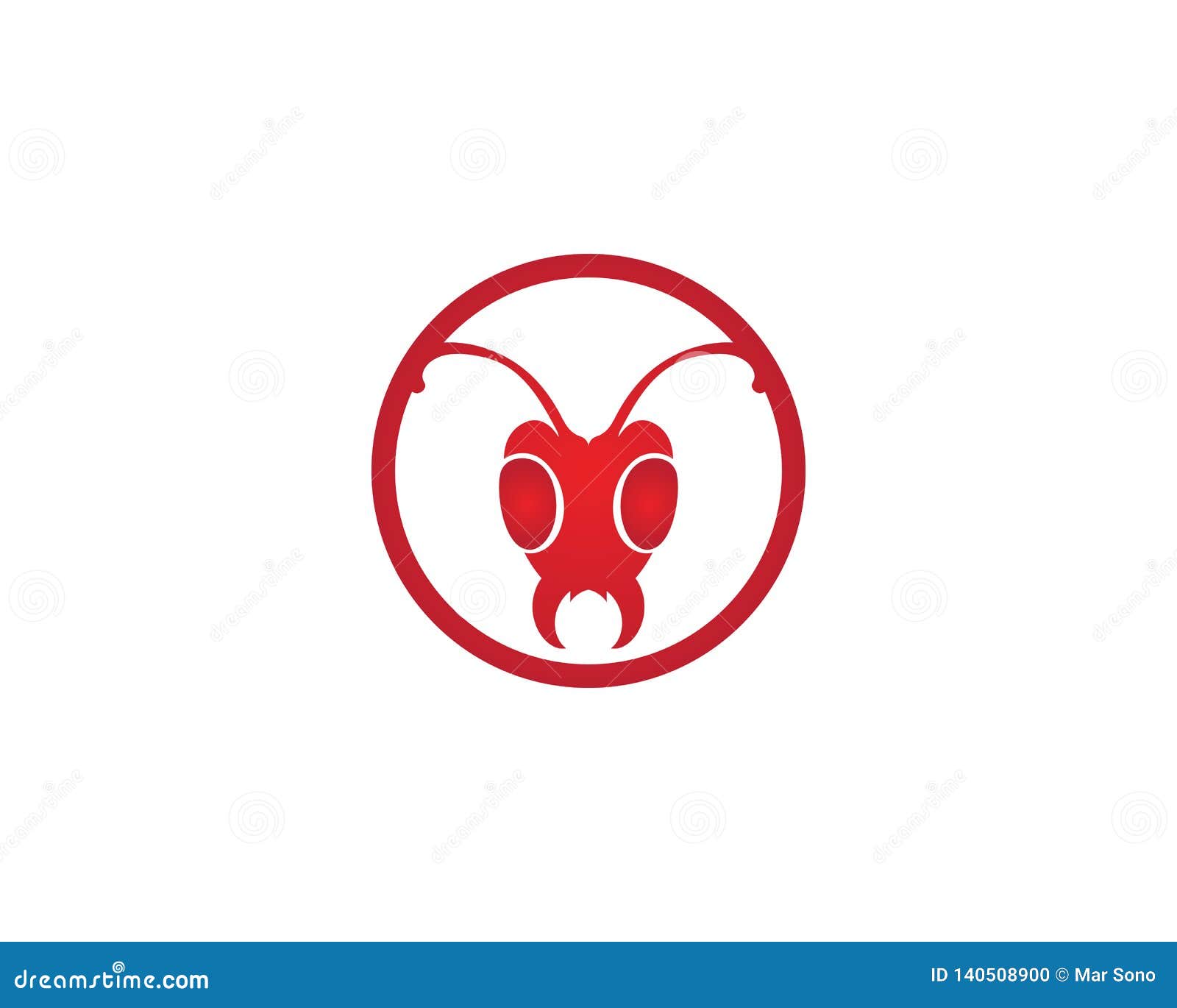 Ant Head Logo Template Vector Illustration Stock Illustration ...