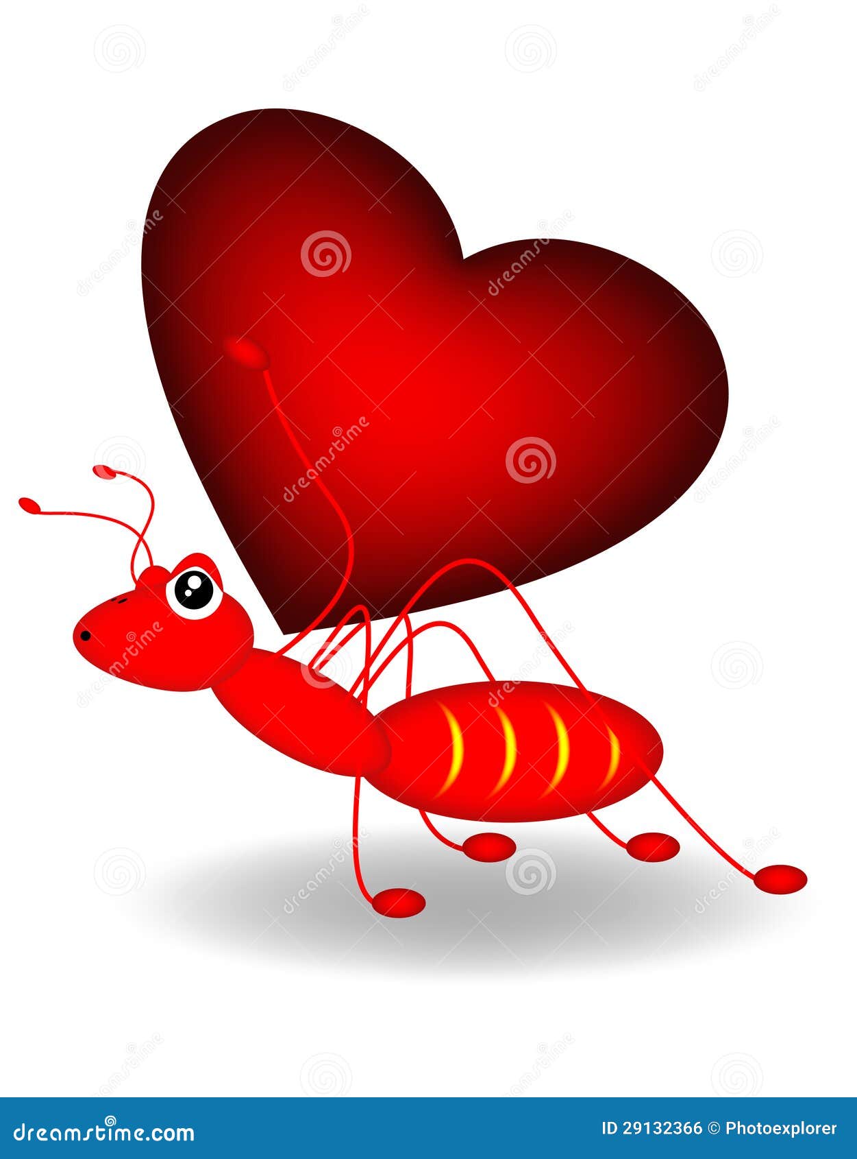 Ant and heart stock illustration. Illustration of graphic - 29132366