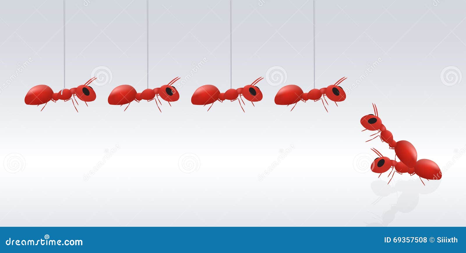 Ant helping ant friend stock vector. Illustration of specie - 69357508