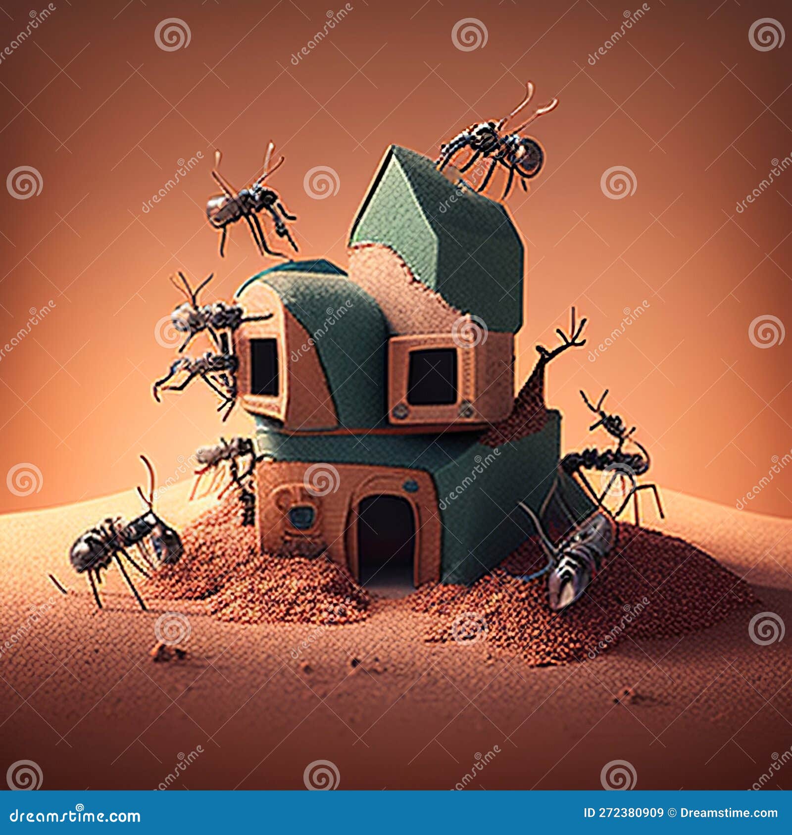 Ant house illustration stock illustration. Illustration of painting ...