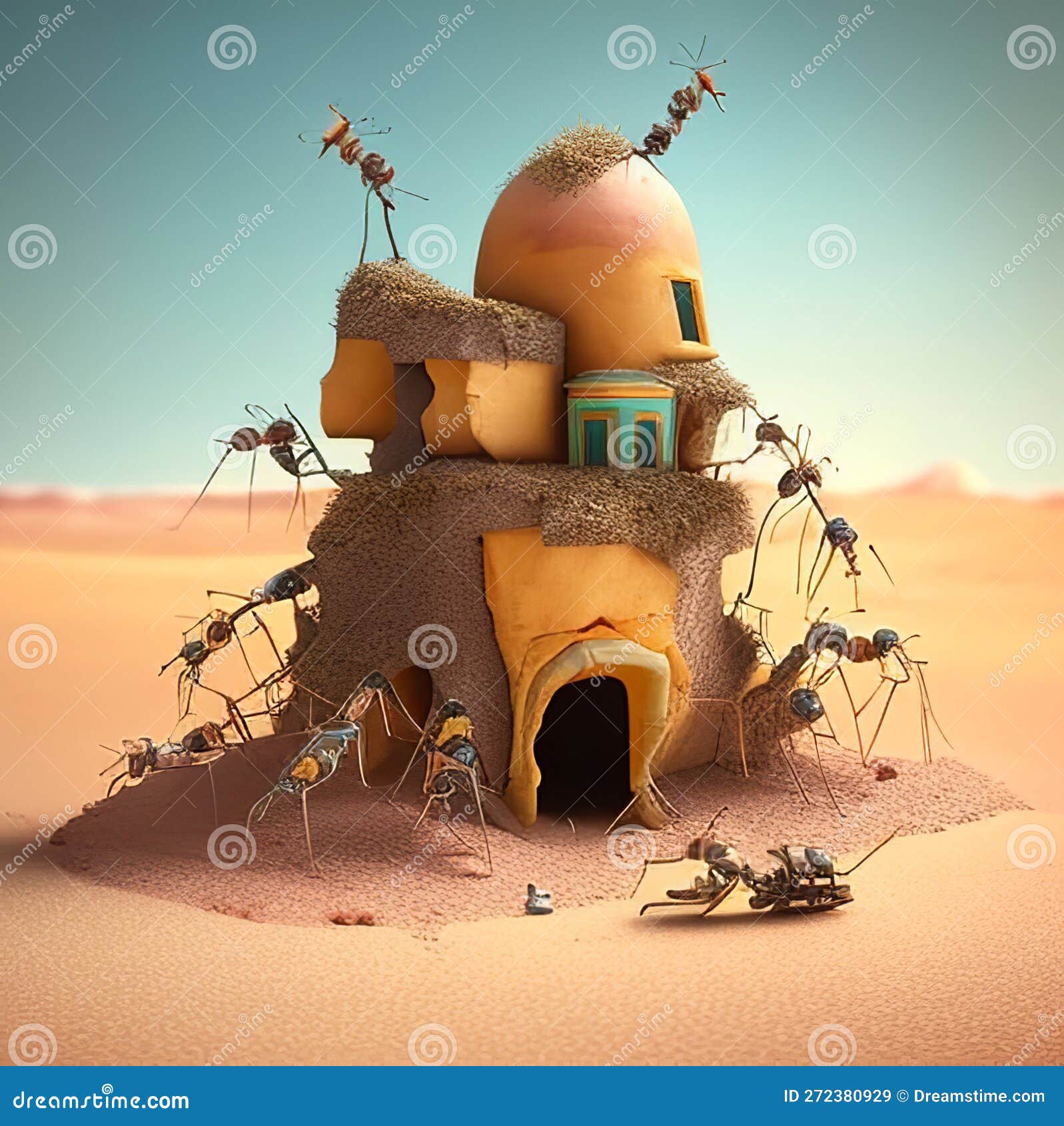 Ant house illustration stock illustration. Illustration of small ...