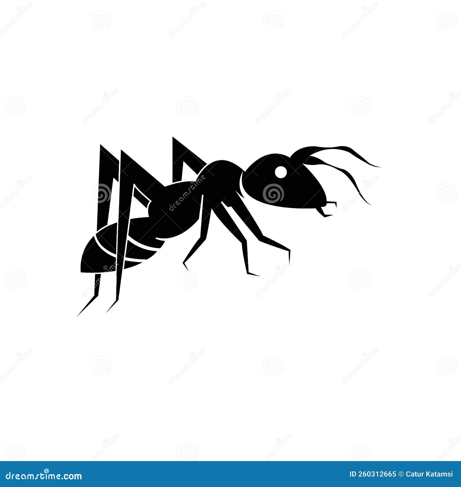 Ant icon logo vector stock illustration. Illustration of nature - 260312665