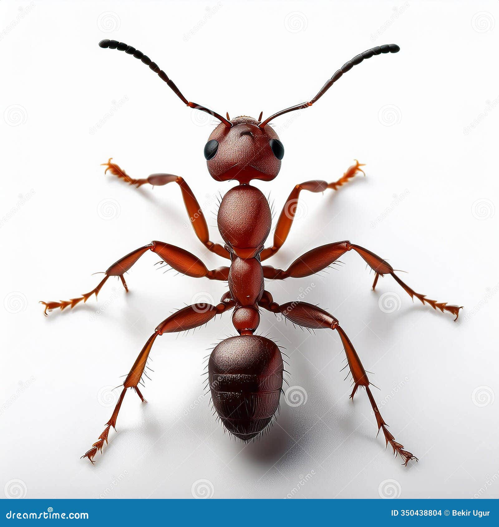 Ant, Isolated on a White Background Stock Illustration - Illustration ...