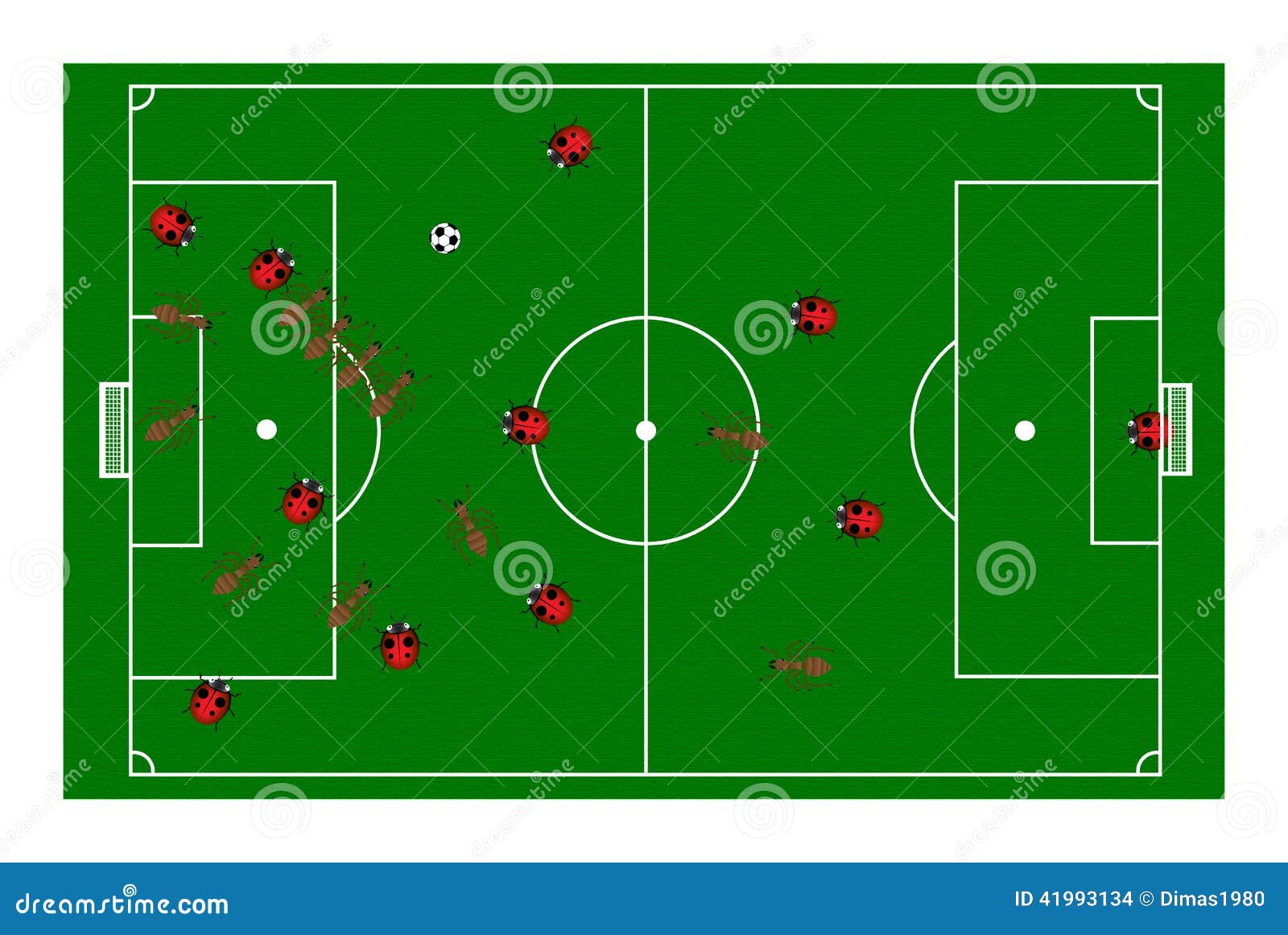 Ant ladybug football stock vector. Illustration of green - 41993134