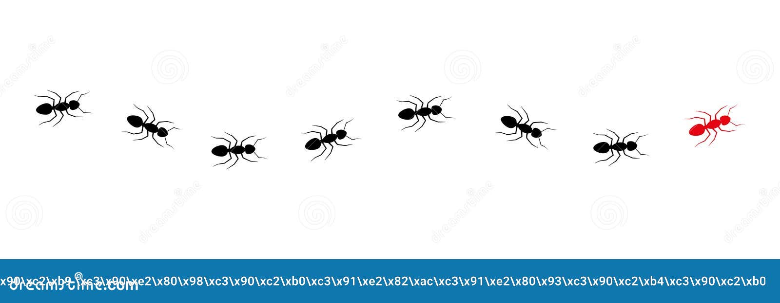 Ant leader trail stock illustration. Illustration of marching - 257296605