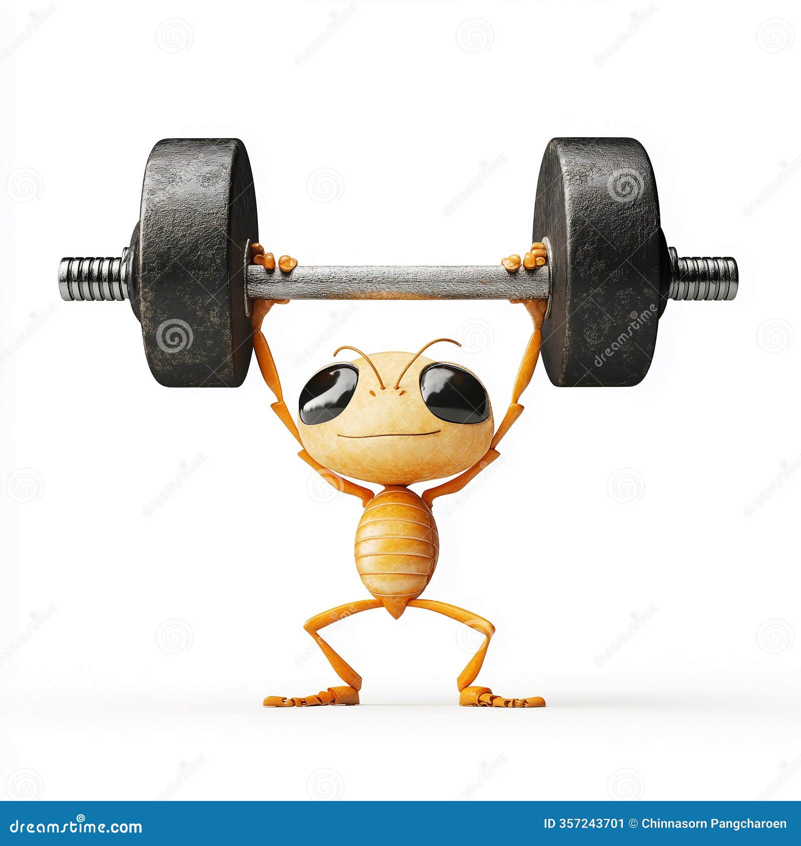 Ant Lifting Heavy Barbell with Determination and Strength. Ai ...
