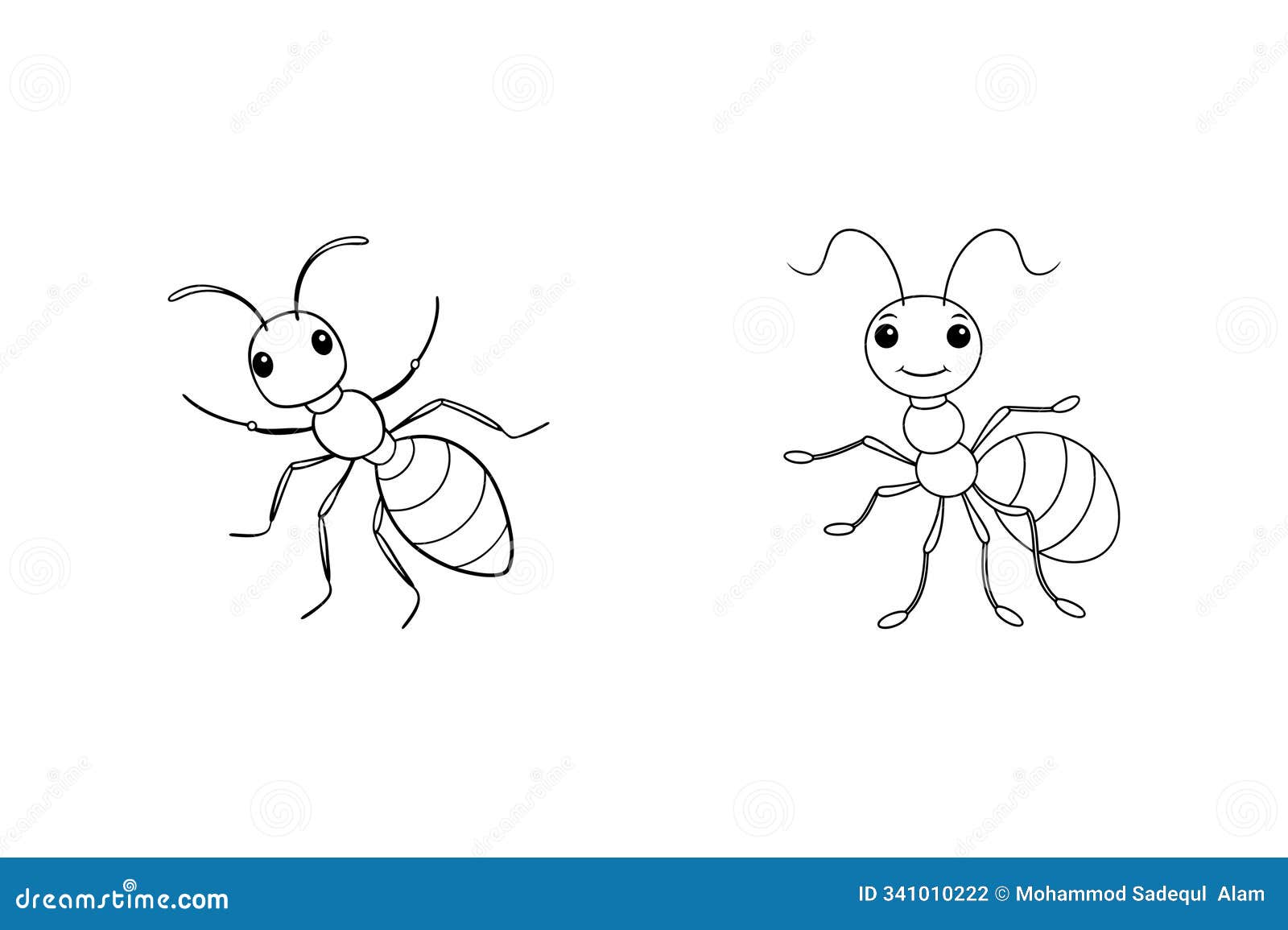 Ant Line Art Vector Icon. Thin Line Illustration for Easy Customization ...