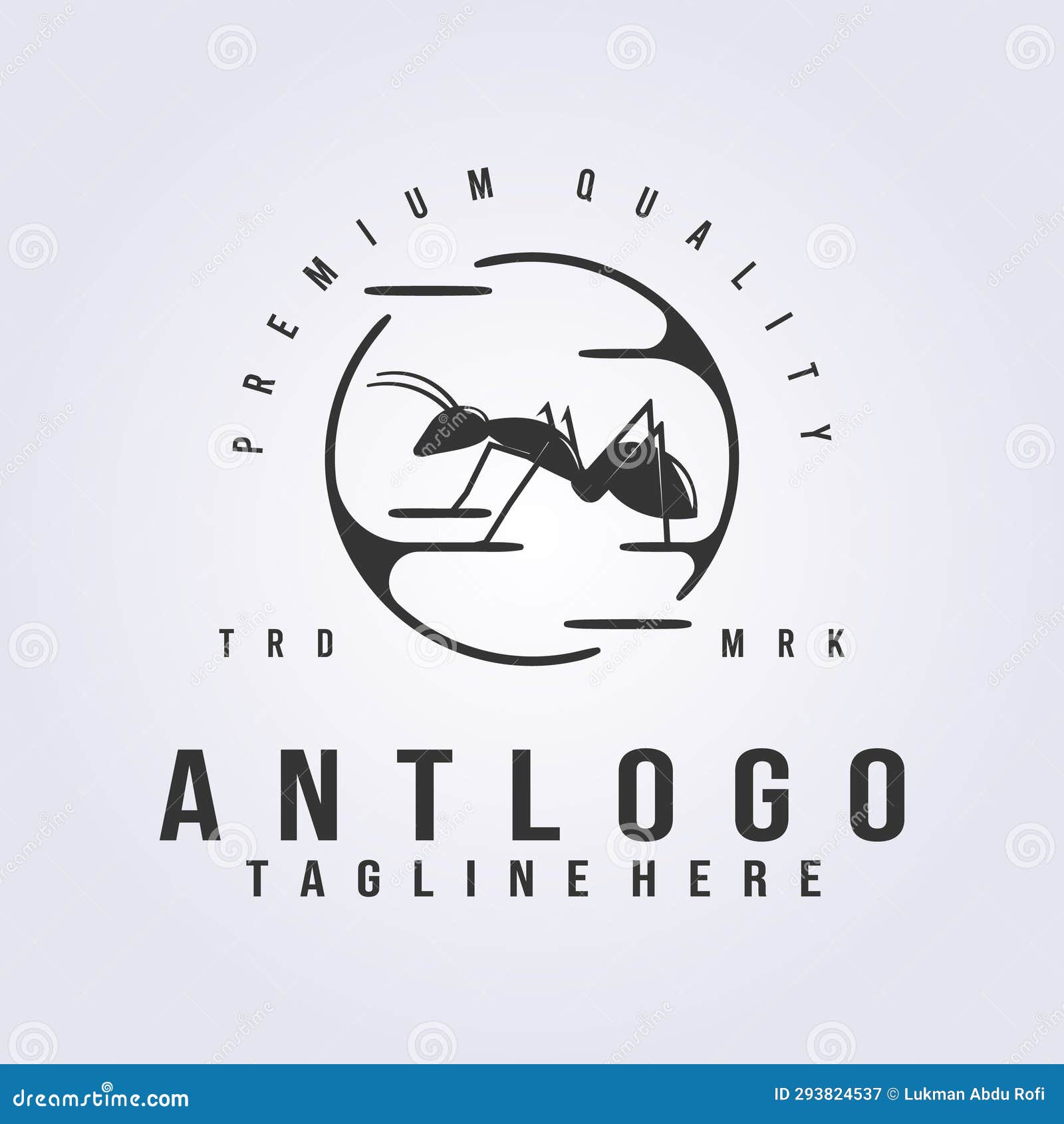 Ant Logo Badge, Minimal Icon Symbol Vector Illustration Design Stock ...