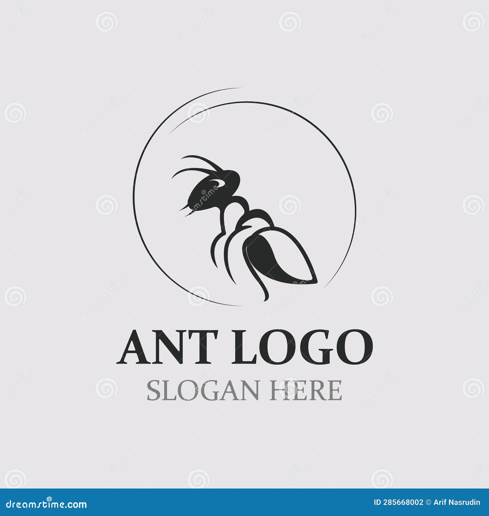 Ant Logo Design Silhouette. Isolated Animal Ants on Background Design ...