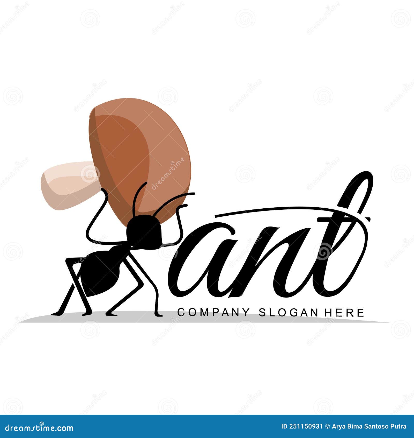 Ant Logo Design, Team and Compact Working Animals Vector Illustration ...