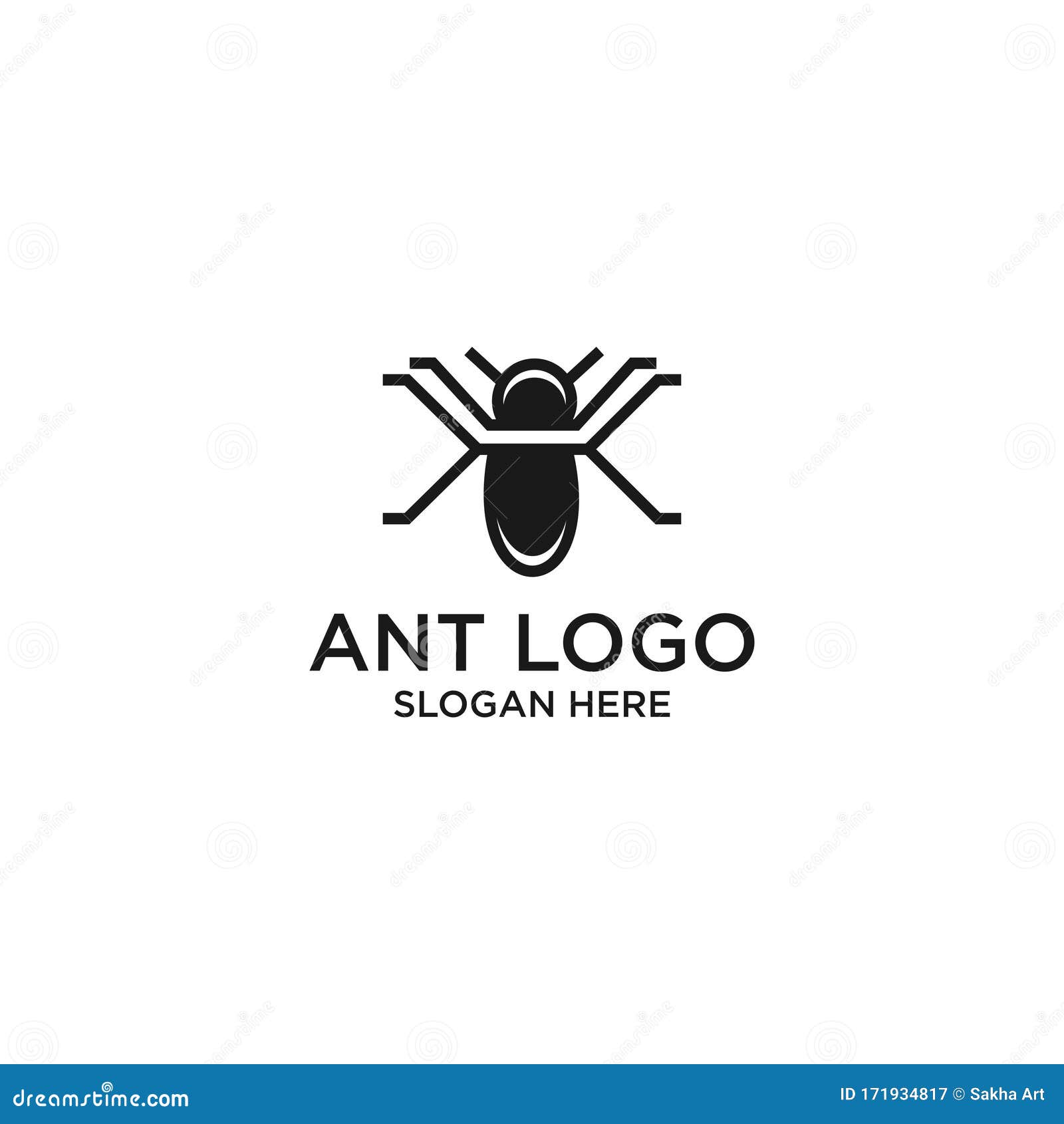 Ant. Logo Design Vector Icon Illustration Template Stock Vector ...
