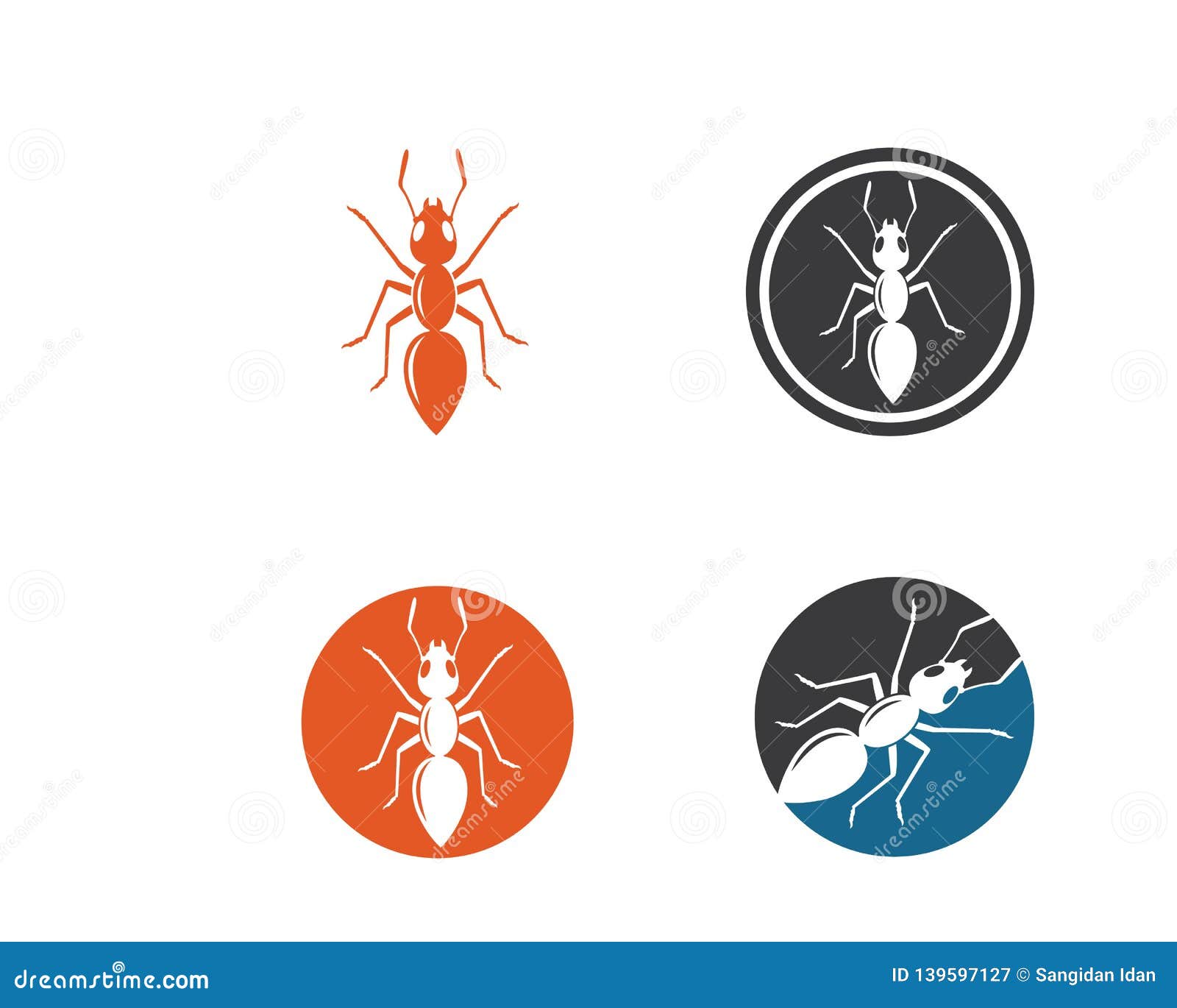 Ant Logo Icon Vector Illustration Design Stock Vector - Illustration of ...