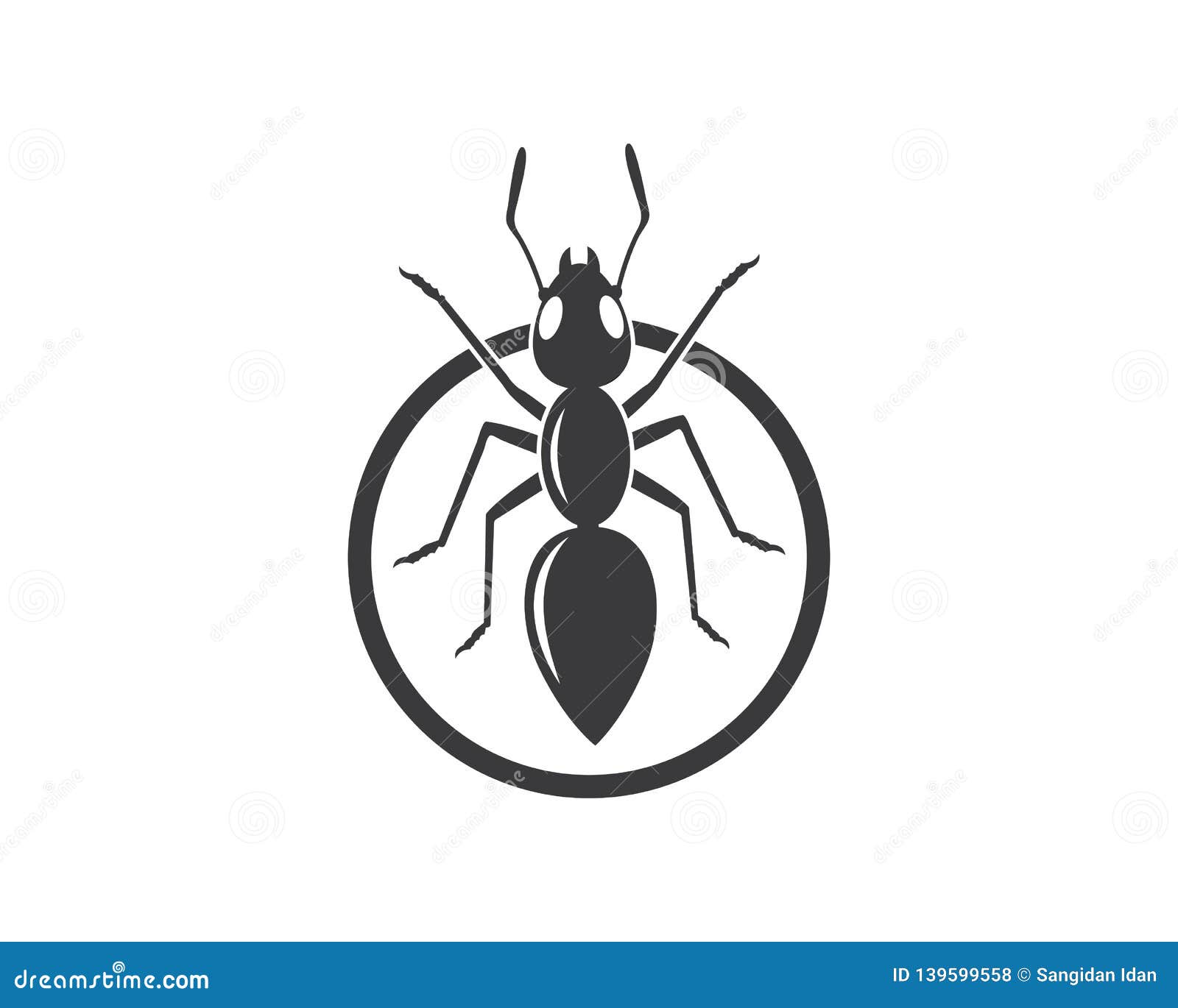 Ant Logo Icon Vector Illustration Design Stock Vector - Illustration of ...