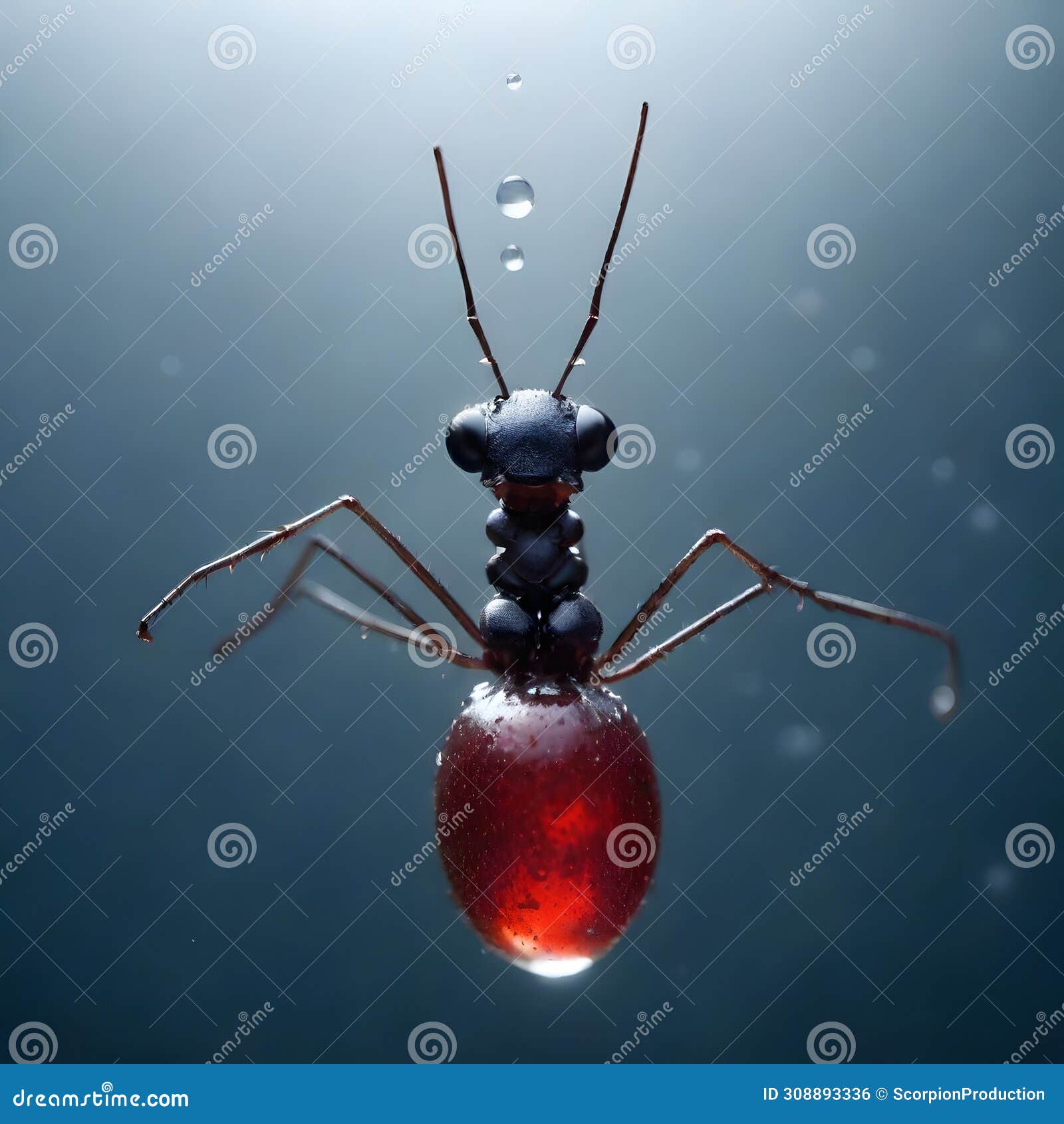 Ant Marching in Rain stock photo. Image of resilience - 308893336