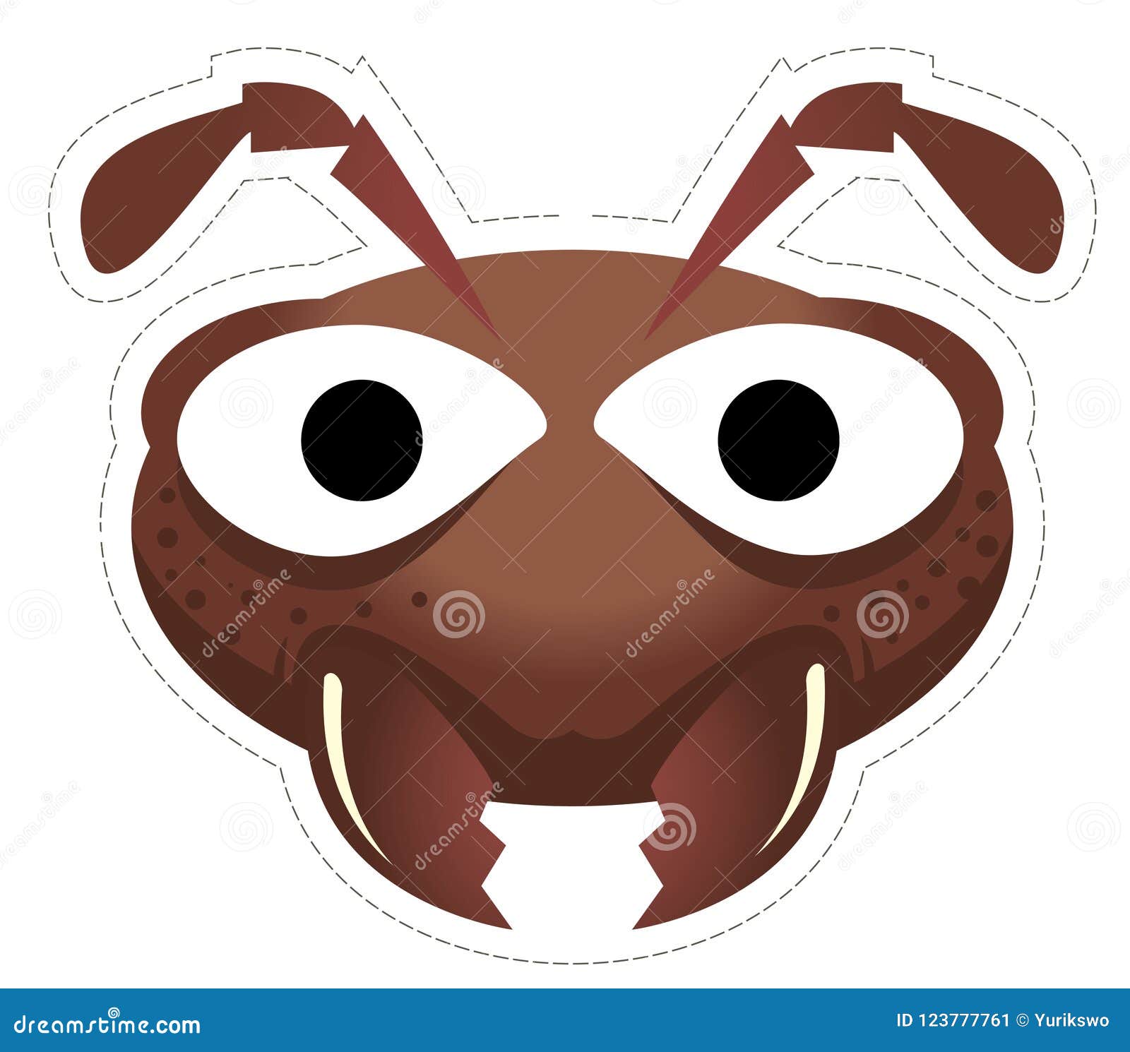 Ant mask vector stock vector. Illustration of clothing - 123777761