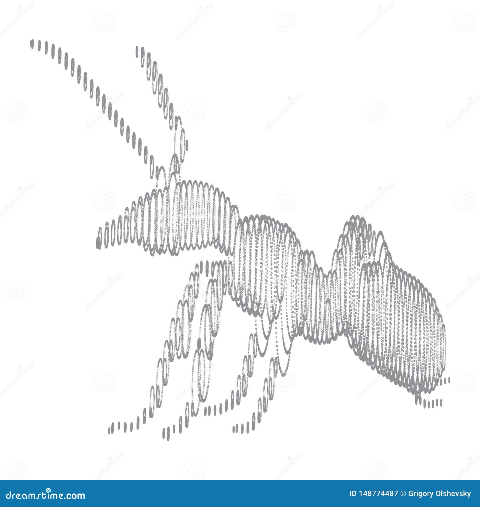 Ant of the Particles. the Ant Consists of Small Circles Stock Vector ...