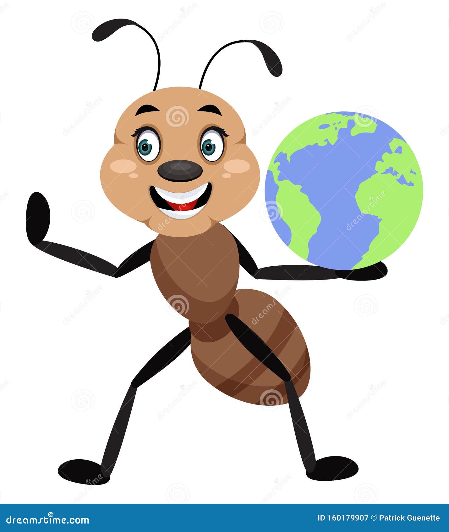 Ant with Planet Earth, Illustrator, Vector Stock Vector - Illustration ...