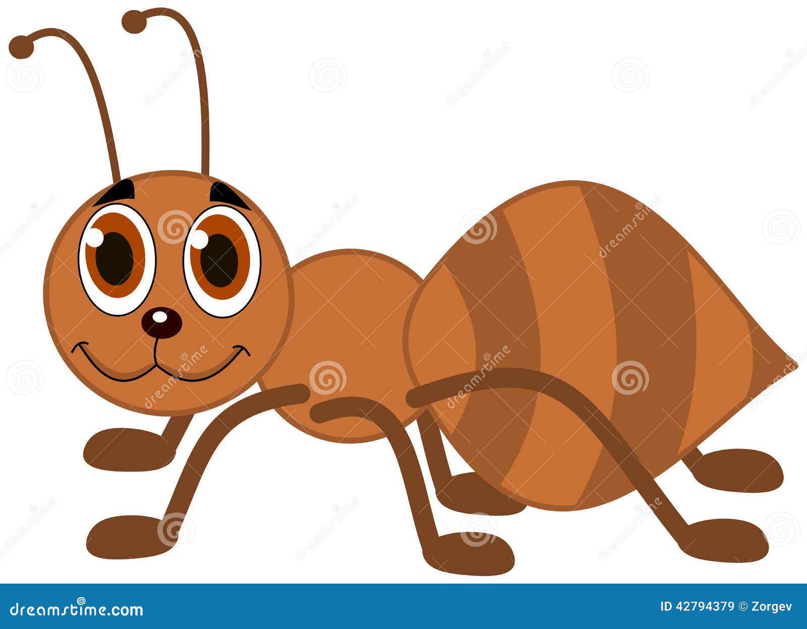 An ant profile and smiling stock illustration. Illustration of isolated ...