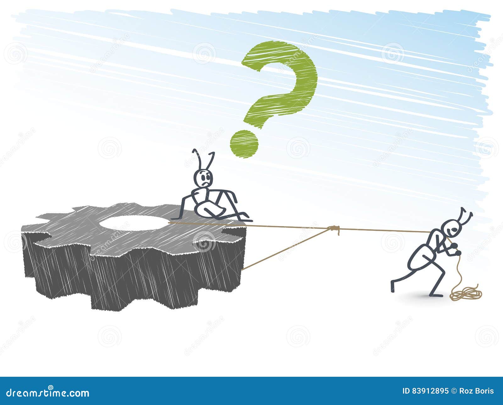 Ants And Question Mark Cartoon Vector | CartoonDealer.com #83907241