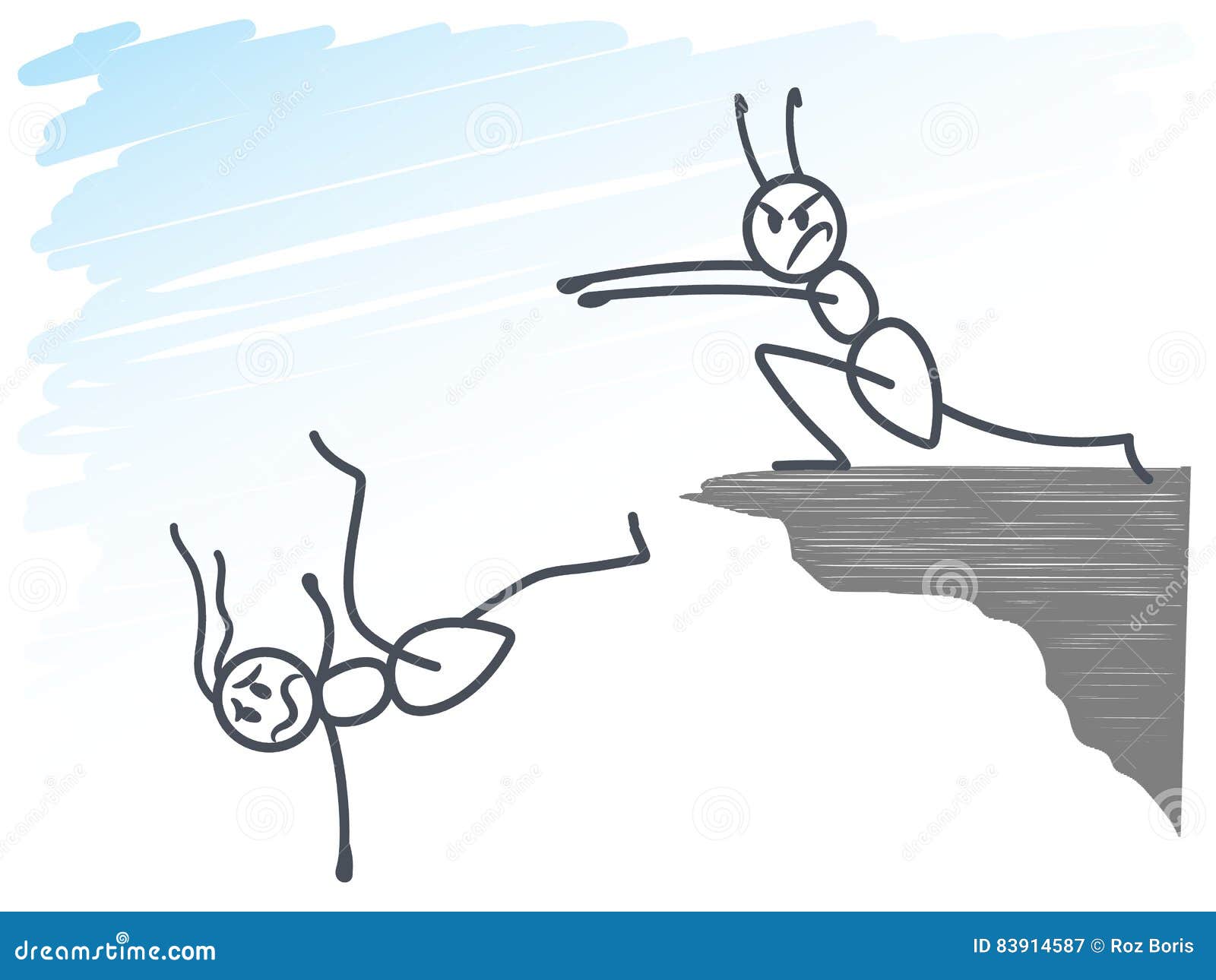 Ant pushing another ant stock vector. Illustration of colony - 83914587