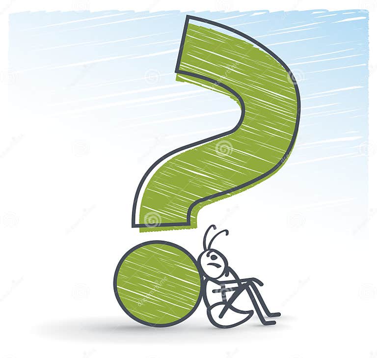 Ant and question mark stock vector. Illustration of cute - 83906058