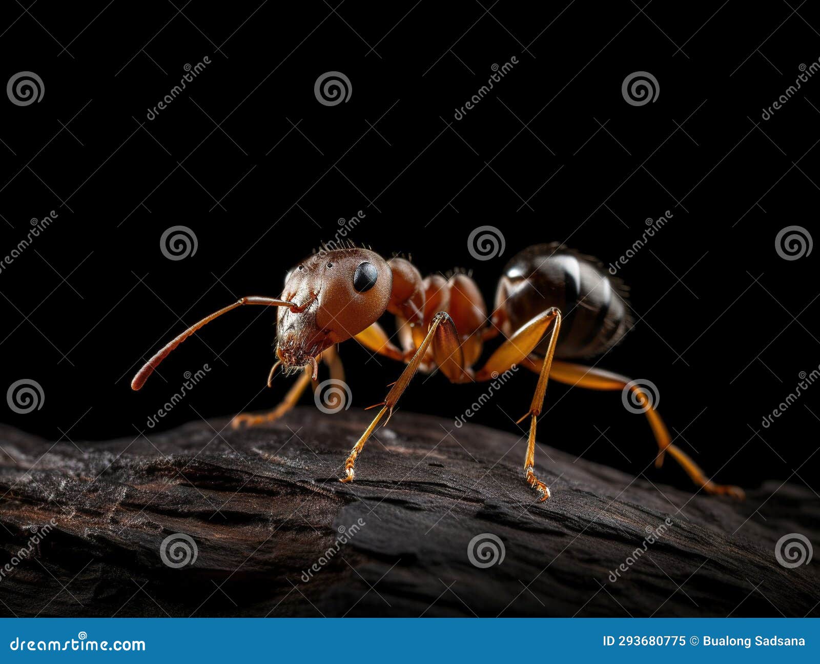 Ant side view stock illustration. Illustration of nature - 293680775