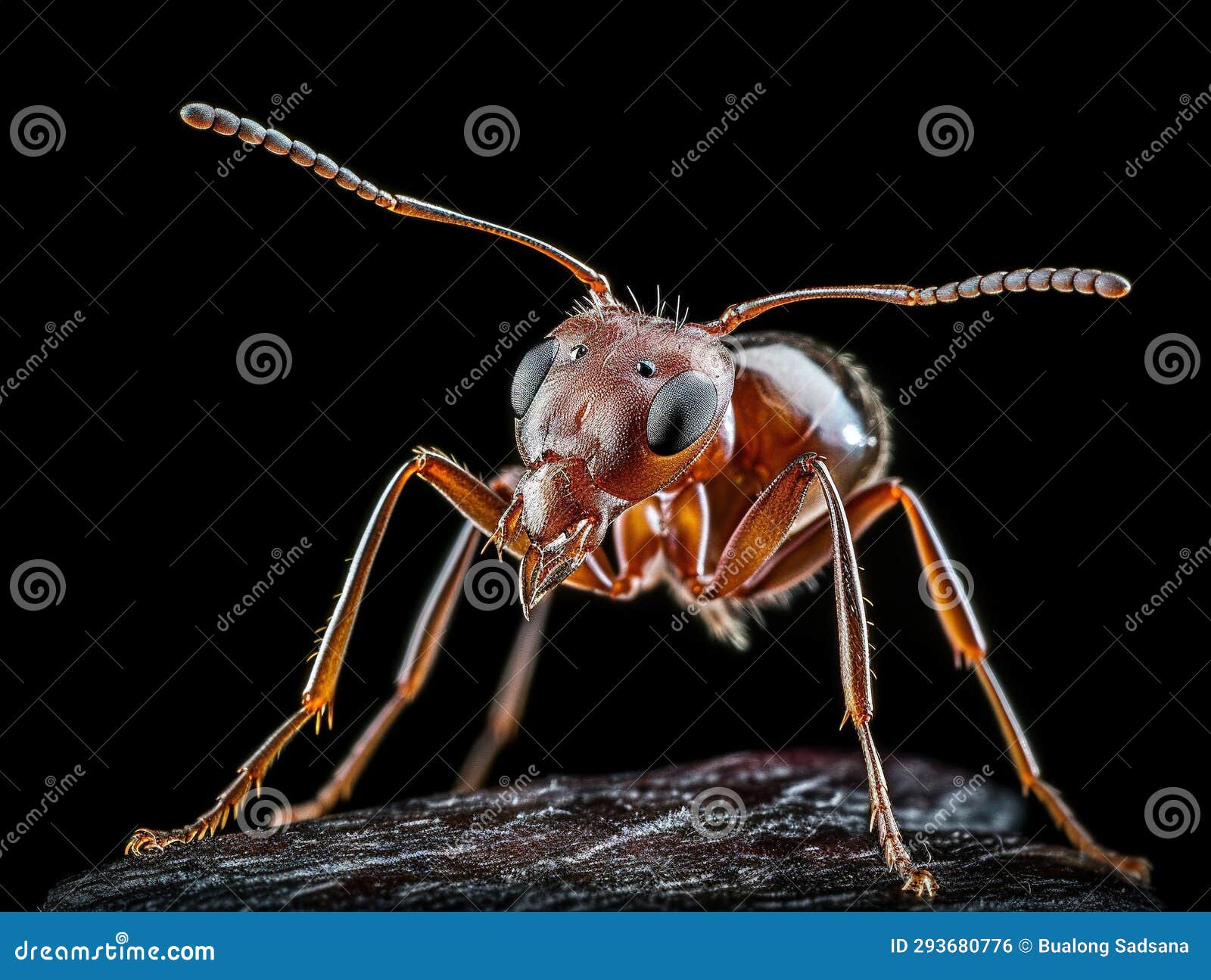Ant side view stock illustration. Illustration of warrior - 293680776