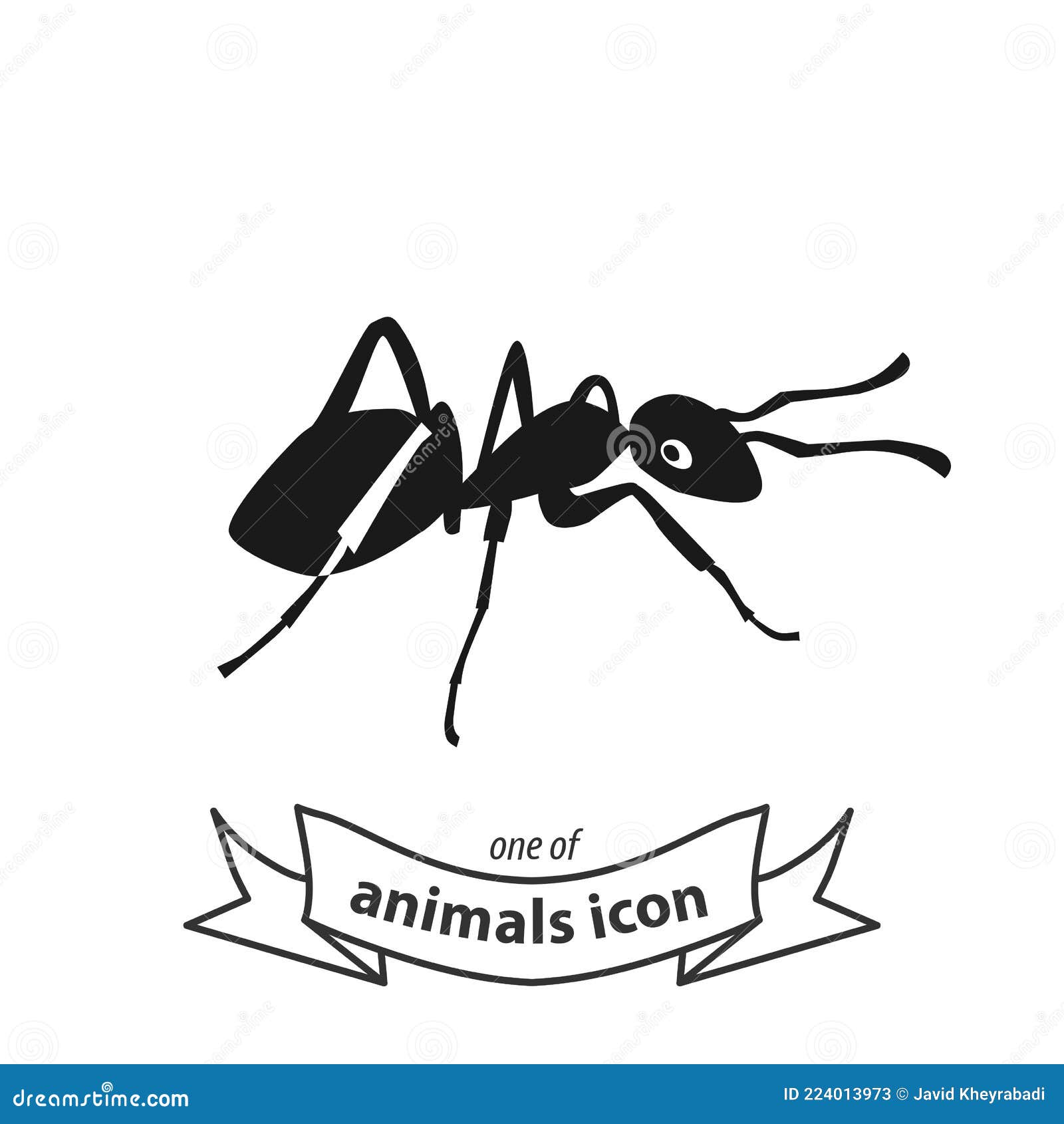 Ant Sign. Ant Isolated Simple Icon Cartoon Vector | CartoonDealer.com ...